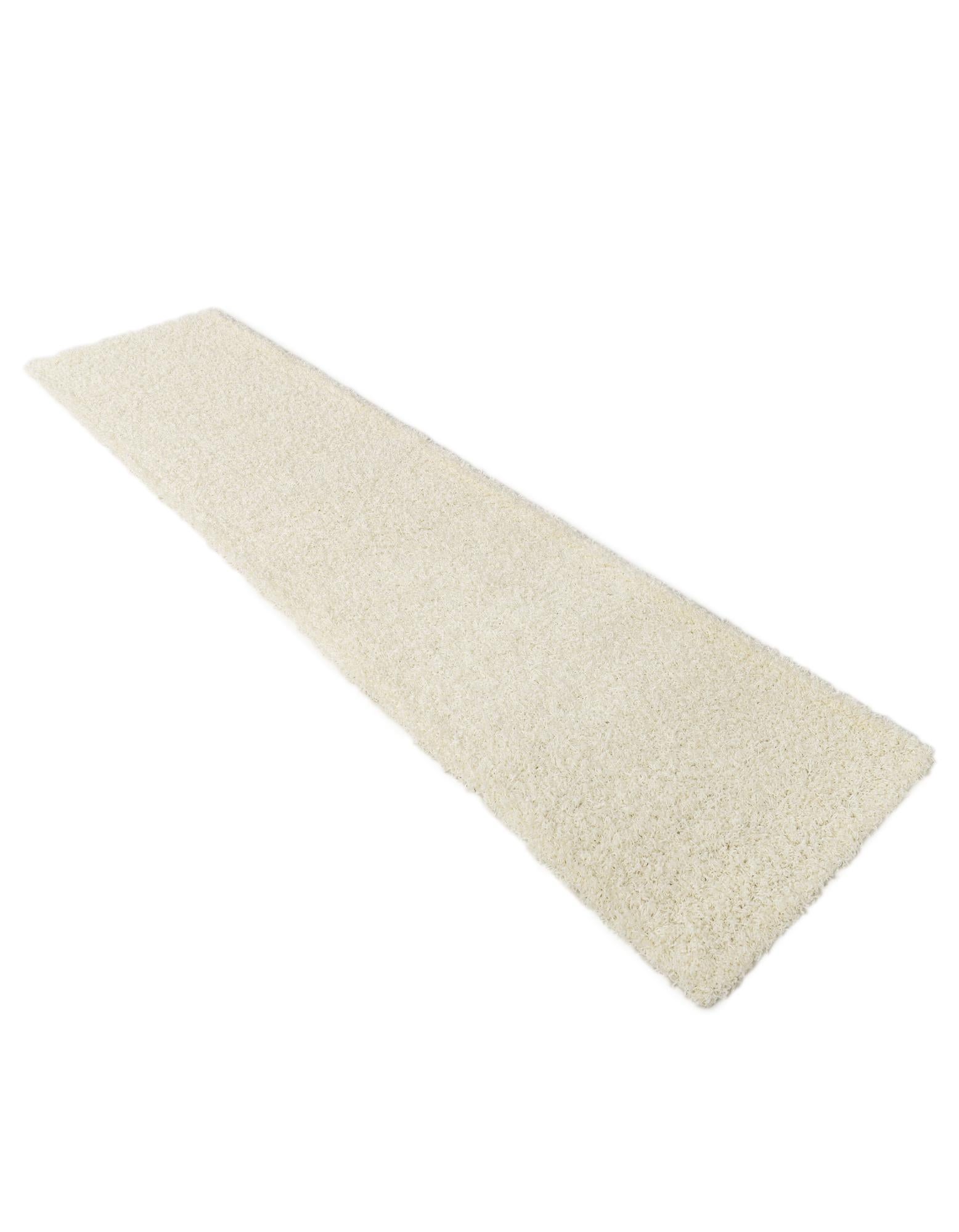 Snow White 1' 10 x 6' Solid Shag Runner Rug | Rugs.com