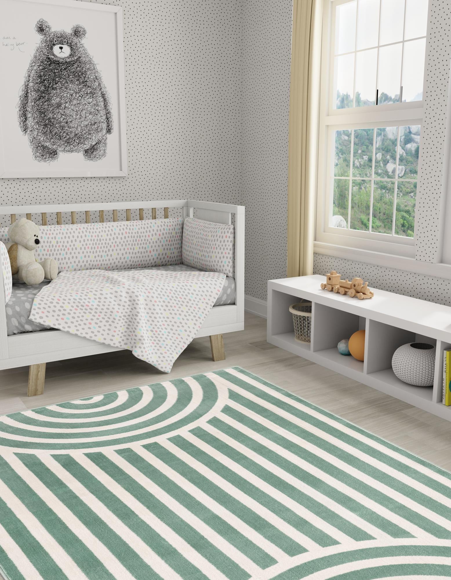 Soft Green 9' x 12' Whimsy Kids Rug | Rugs.com