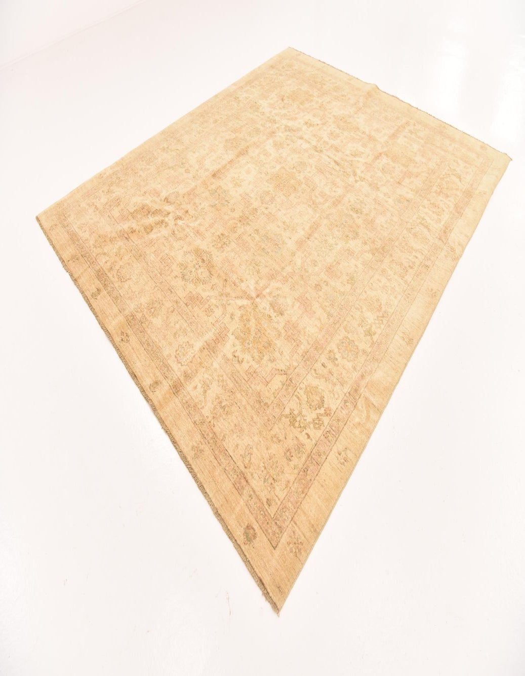Tan 8' 2 x 9' 7 Hand Knotted Peshawar Ziegler Rug | Rugs.com