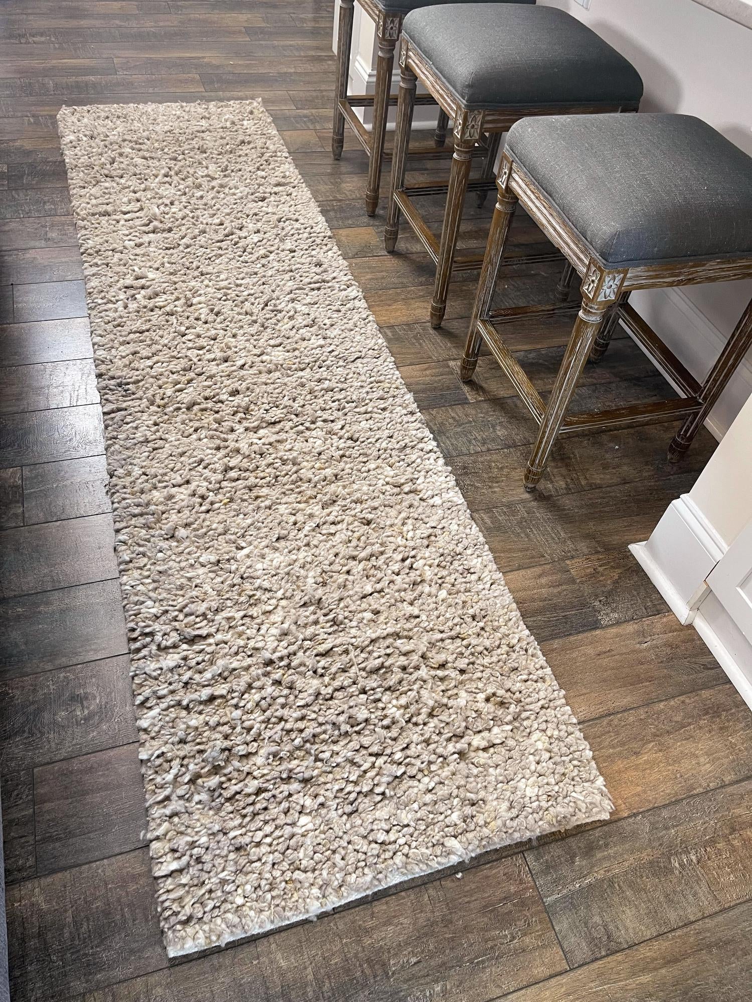 Taupe 2' x 5' 1 Hand Woven Haka Deluxe Shag Runner Rug | Rugs.com
