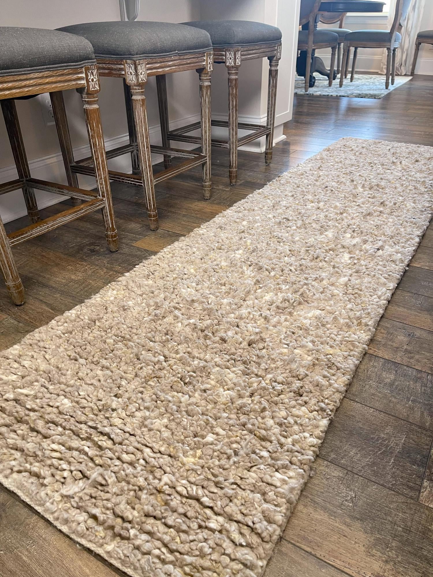 Taupe 2' x 5' 1 Hand Woven Haka Deluxe Shag Runner Rug | Rugs.com