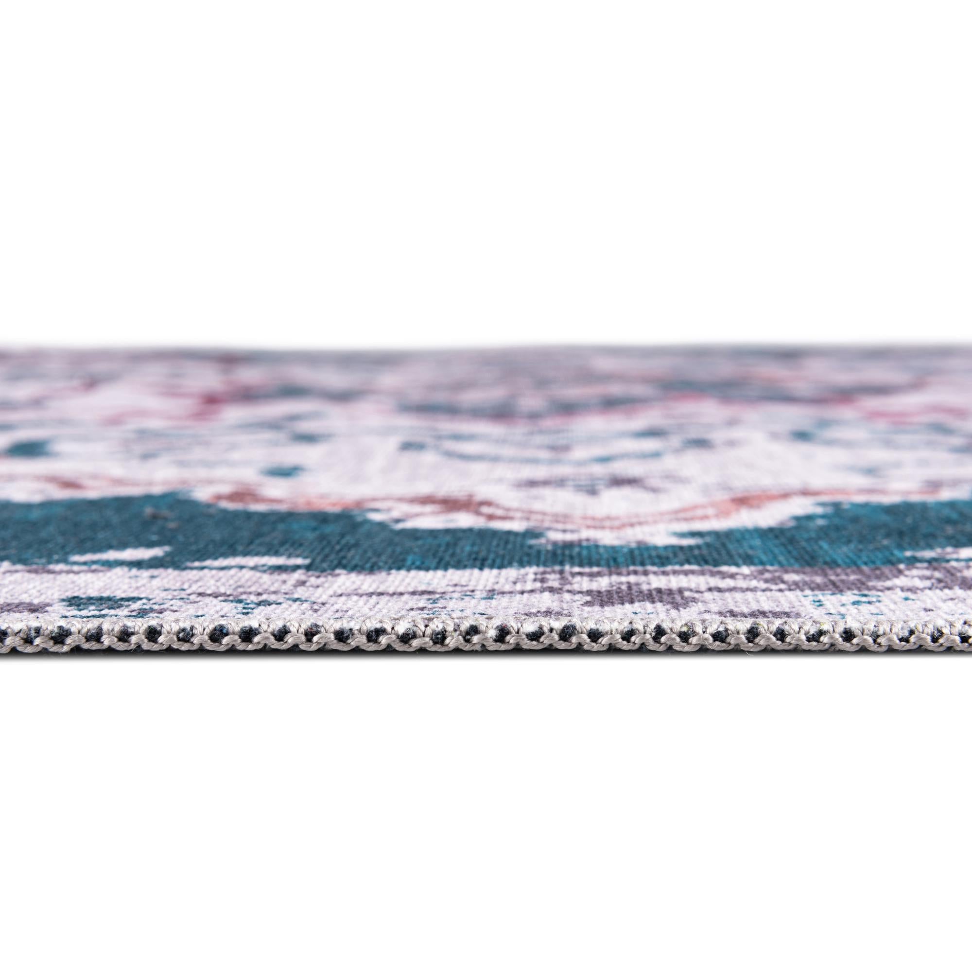 Teal Green 7' 10 x 11' Washable Francesca Rug | Rugs.com