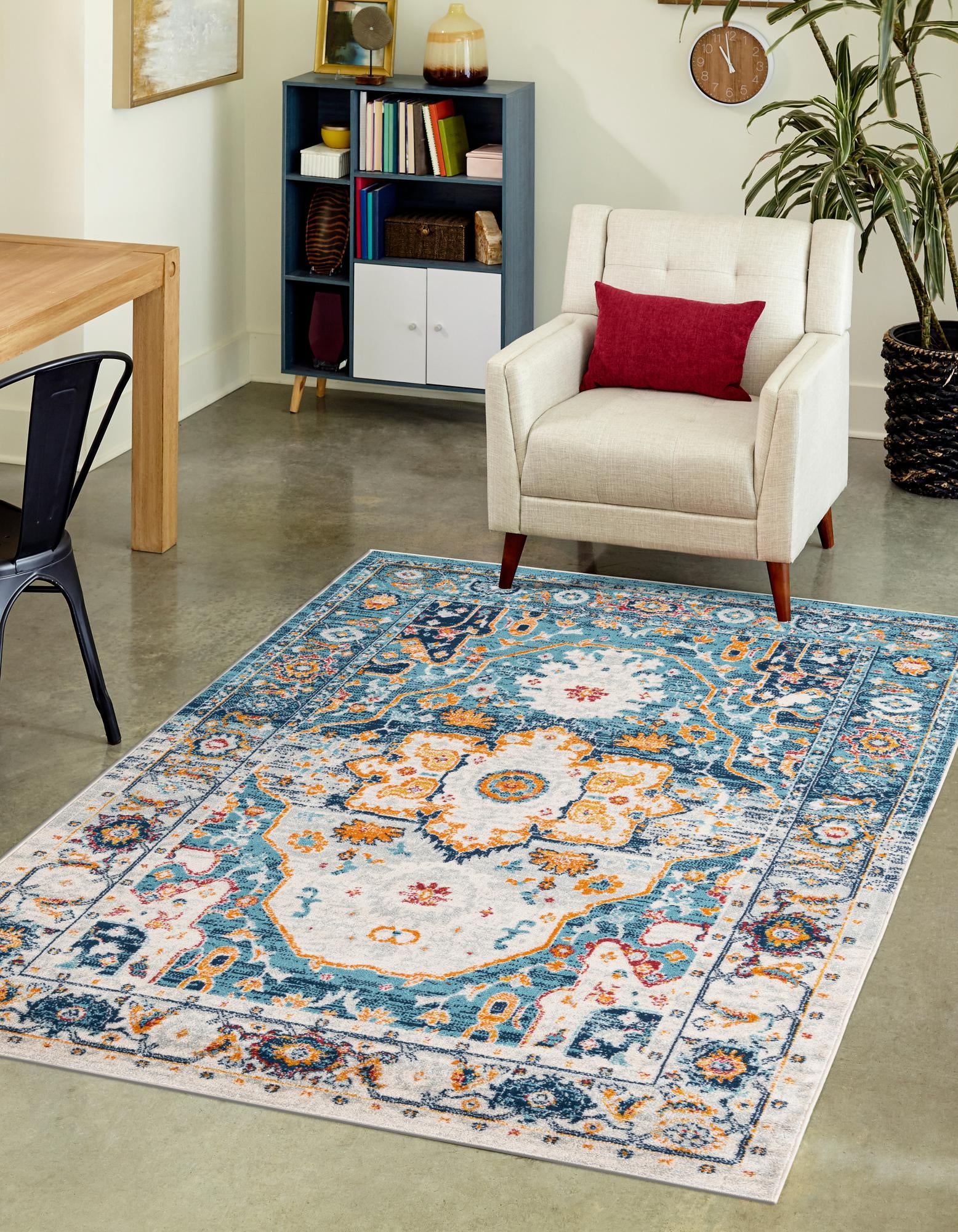 Teal 10' x 13' Madeline Vintage Rug | Rugs.com