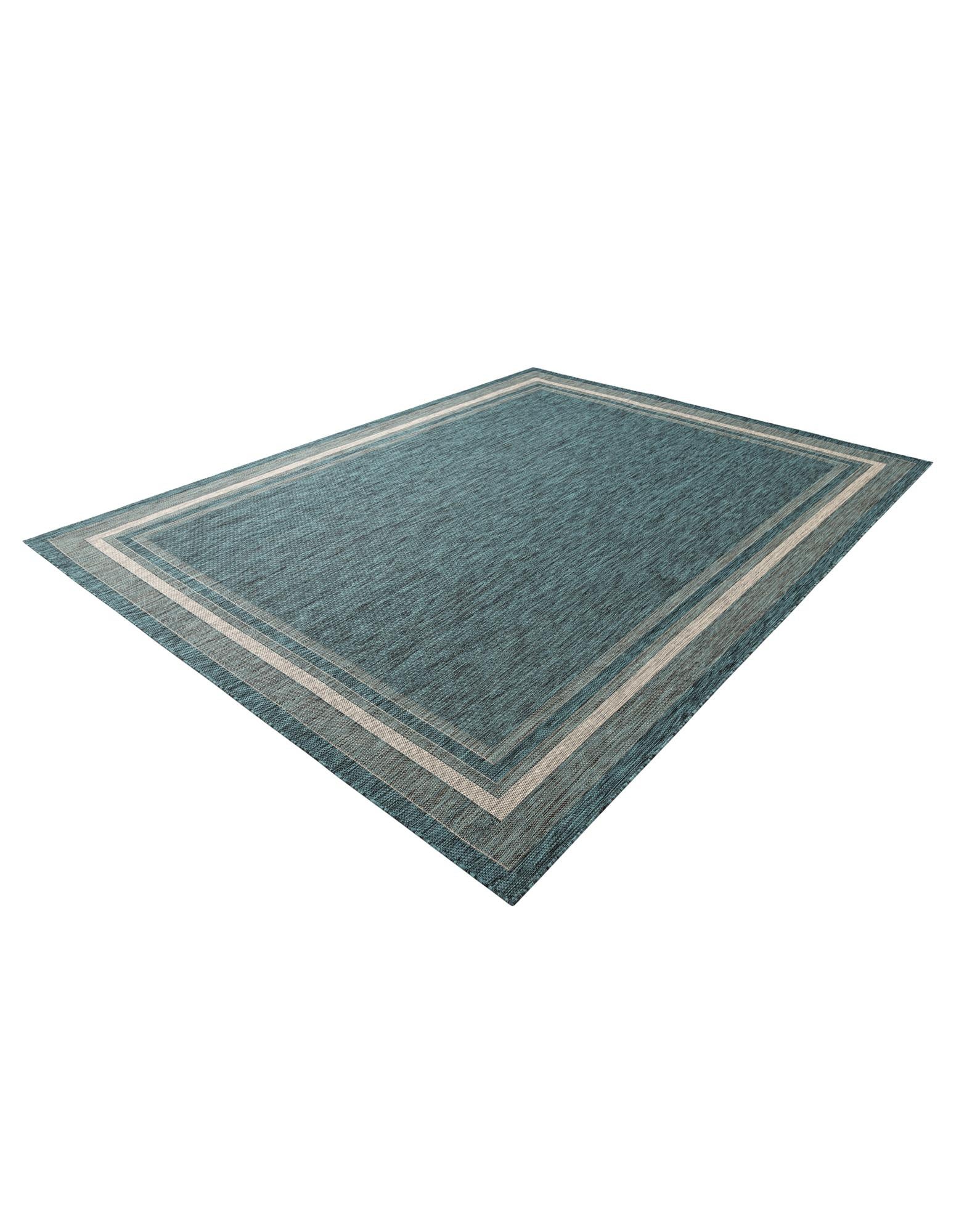 Teal 9' x 12' Border Indoor / Outdoor Rug | Rugs.com
