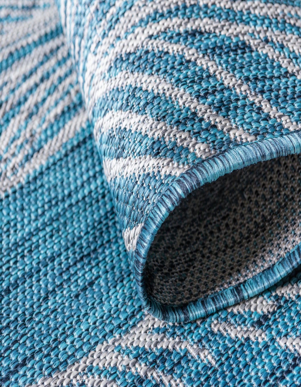 Teal 7' x 10' Botanical Indoor / Outdoor Rug | Rugs.com