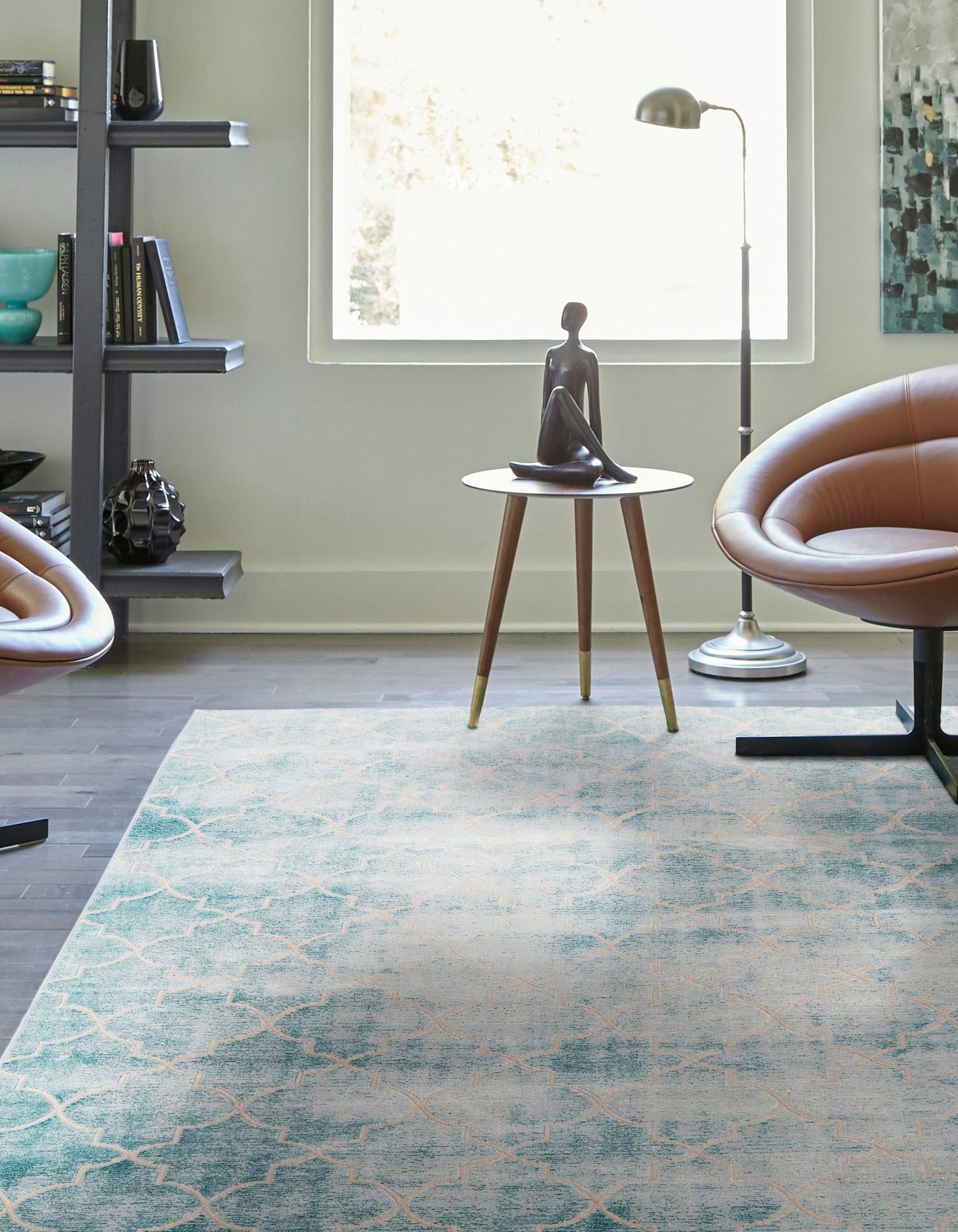 Teal Jill Zarin 4' x 6' Uptown Lincoln Center Rug | Rugs.com