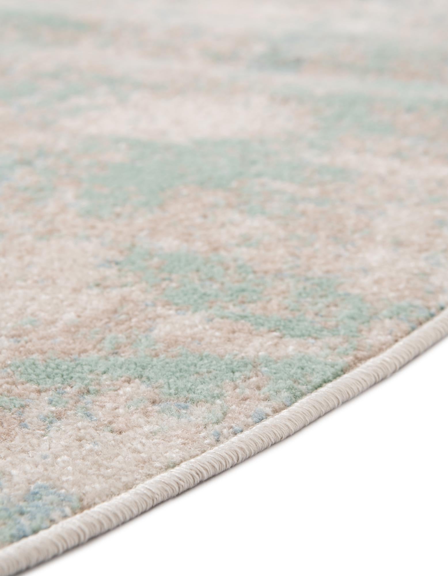 Teal 7' 10 x 7' 10 Lotus Round Rug | Rugs.com