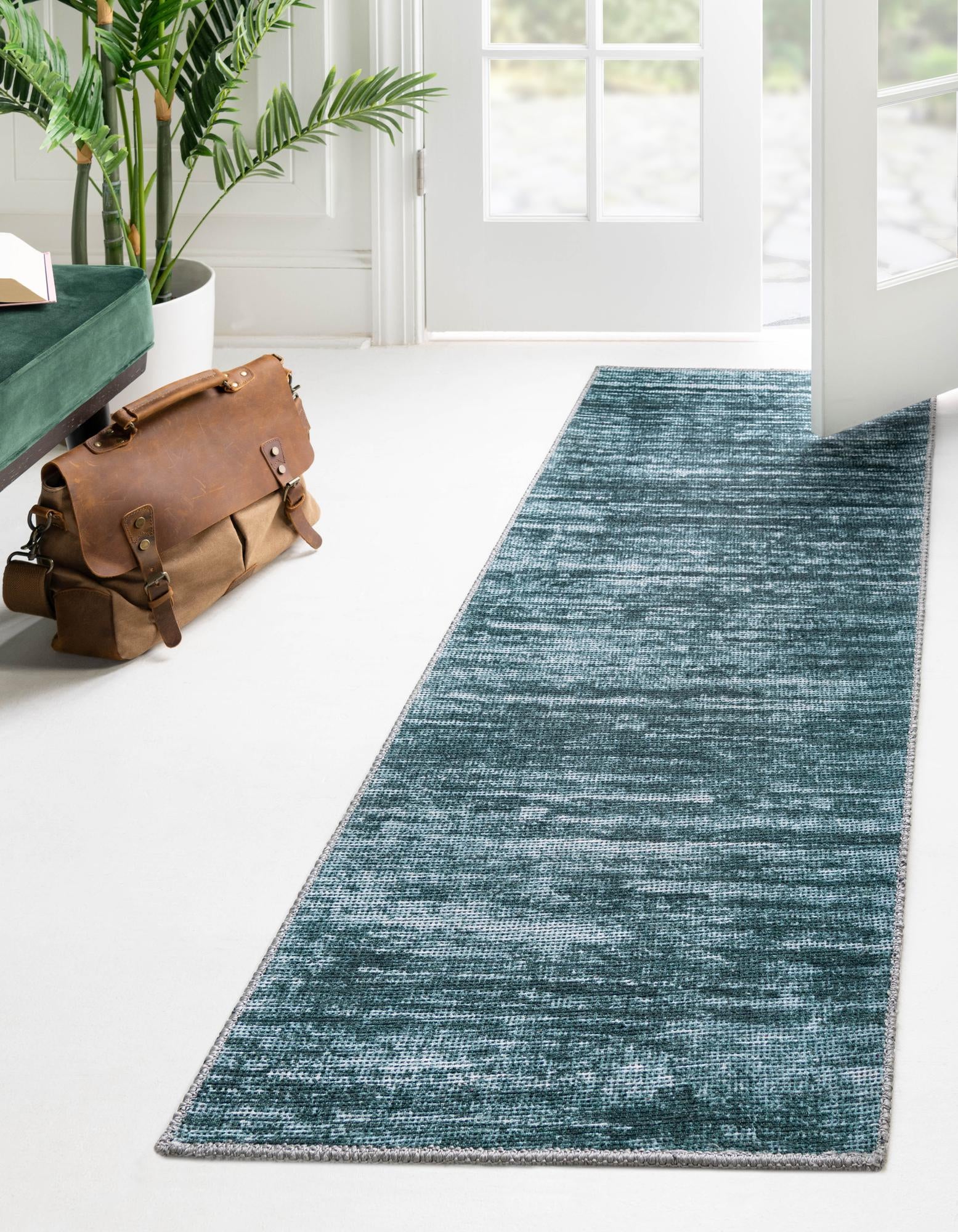 Teal 2' x 5' Asha Runner Rug | Rugs.com