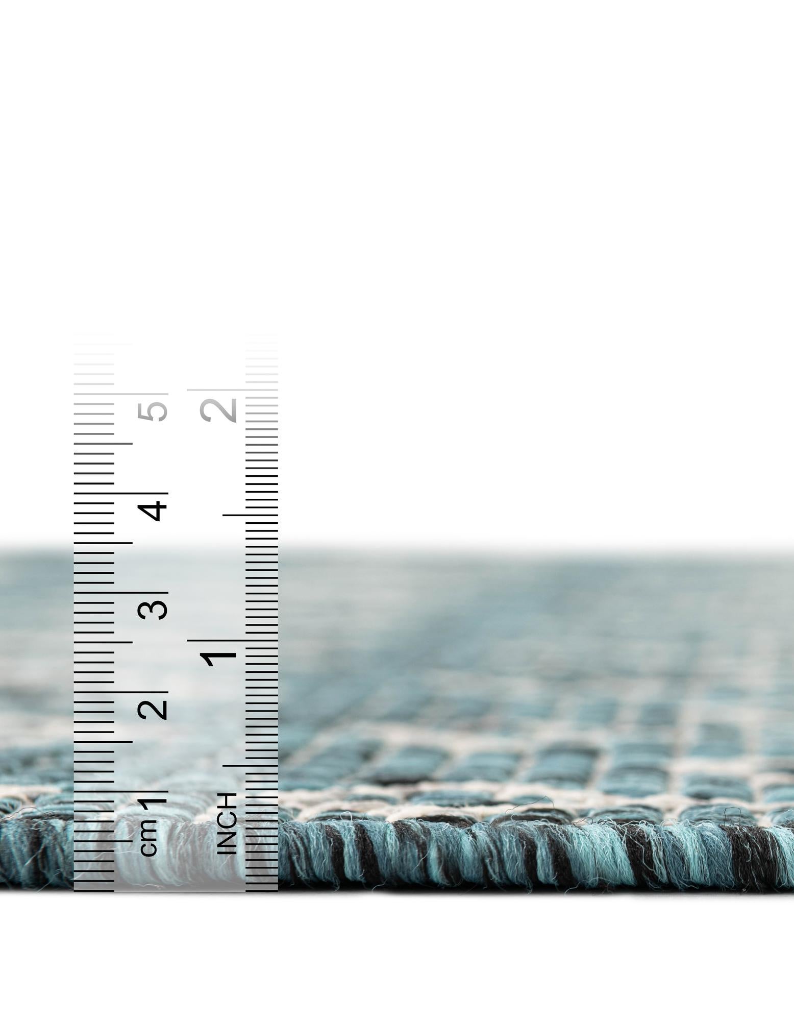 Teal 7' 10 x 7' 10 Lattice Indoor / Outdoor Square Rug | Rugs.com