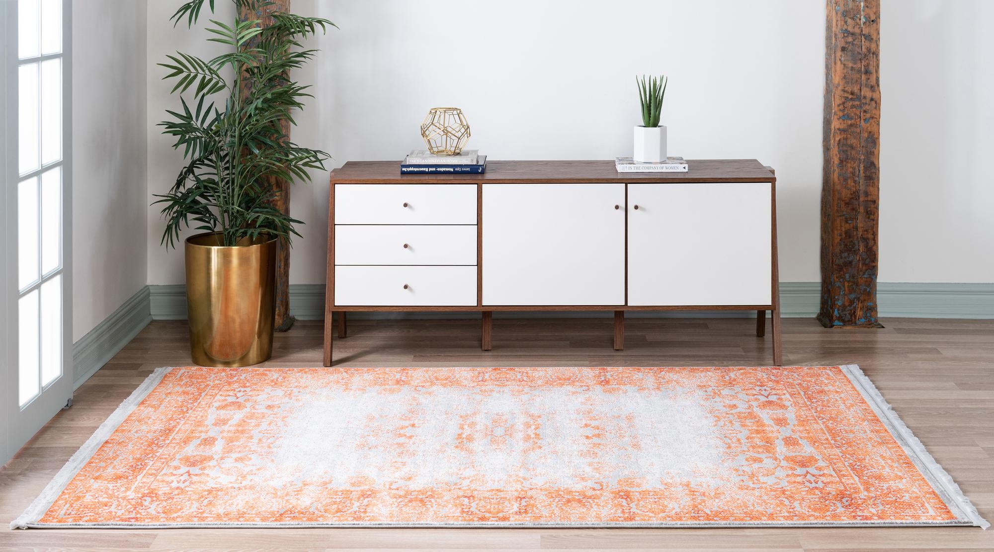 Terracotta 5' x 8' Modern Classical Rug | Rugs.com