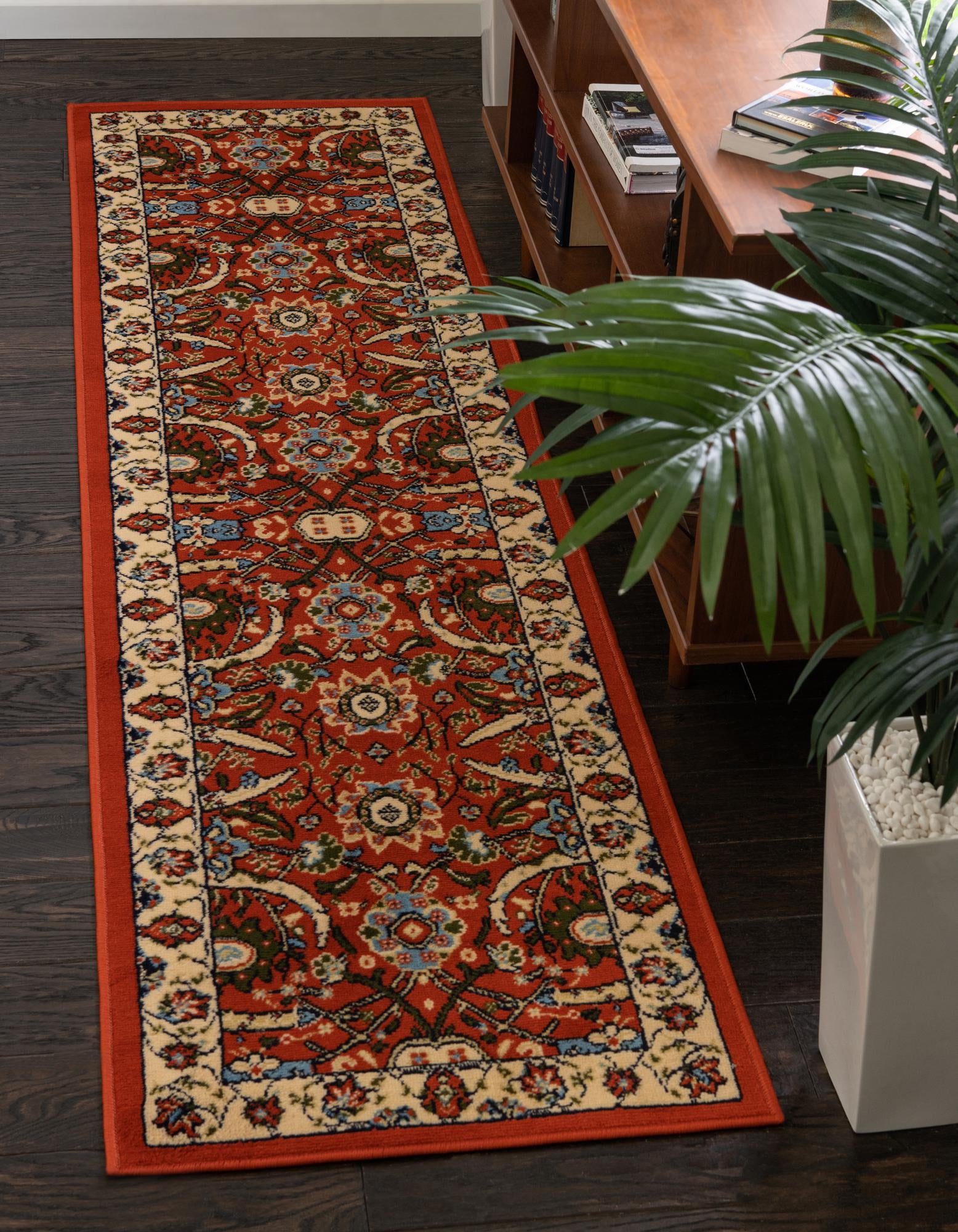 Terracotta 2' 7 x 10' Modern Classical Runner Rug | Rugs.com