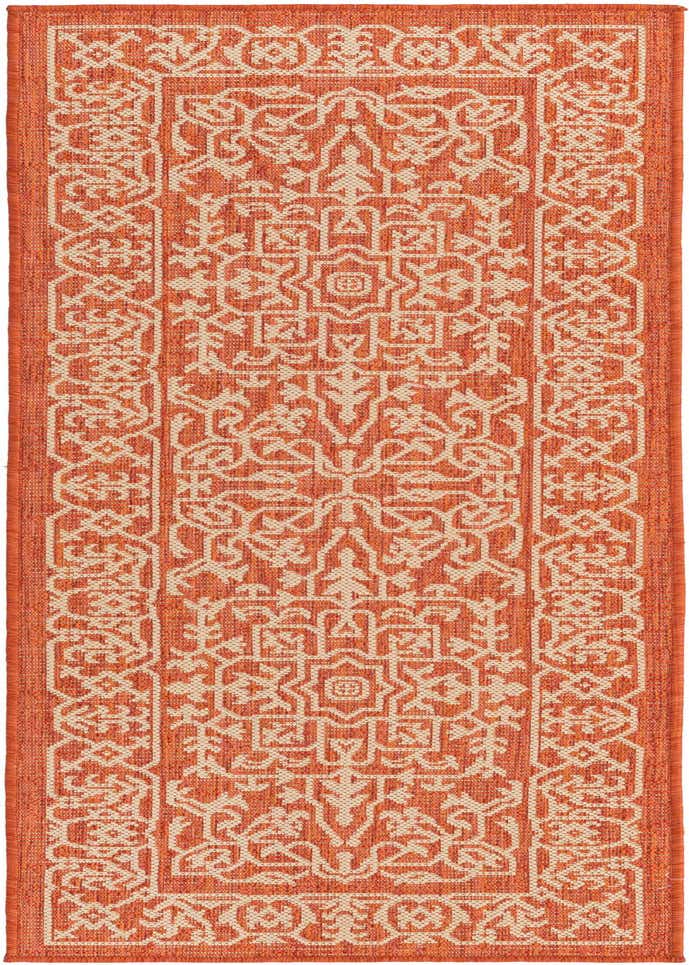 Terracotta 2' 2 x 6' Botanical Indoor / Outdoor Runner Rug | Rugs.com