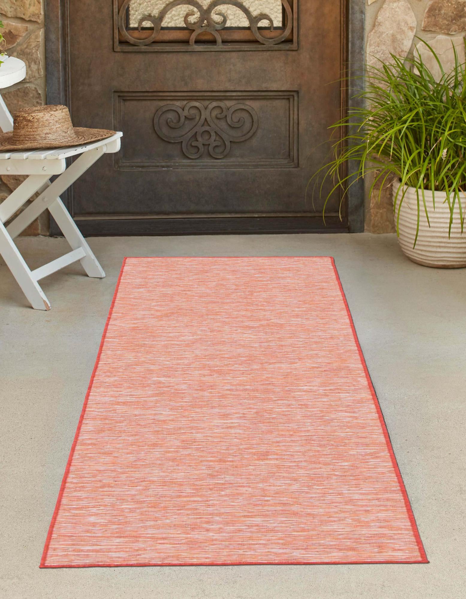 Terracotta 2' x 6' Solid Indoor / Outdoor Runner Rug | Rugs.com