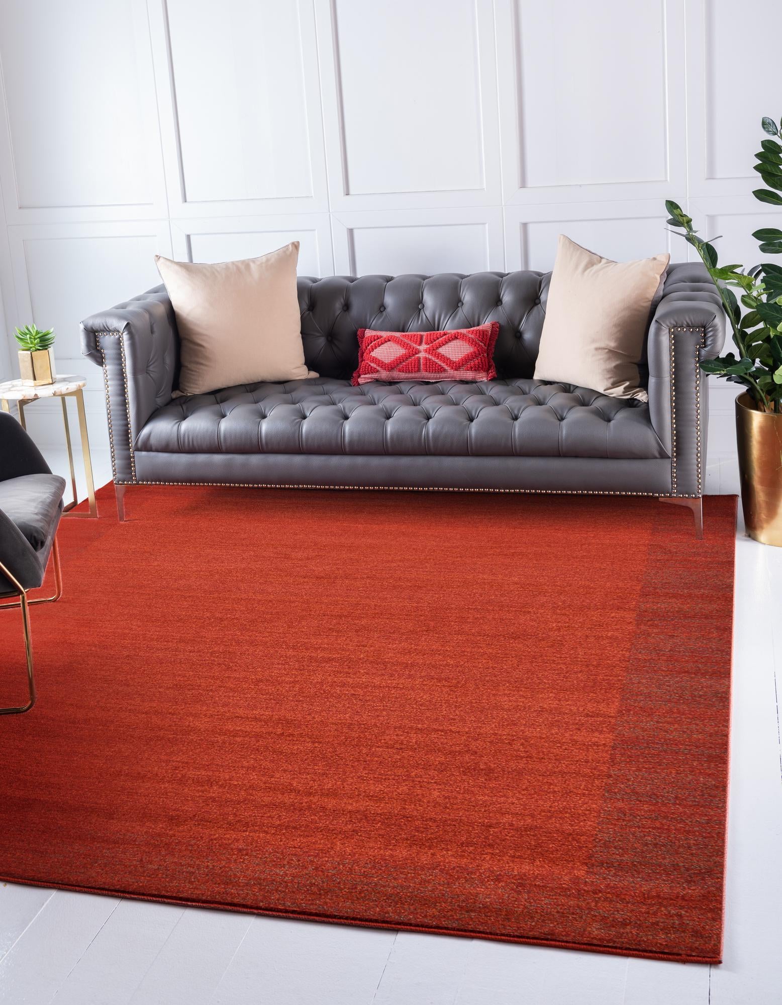 Terracotta 8' x 8' Angelica Square Rug | Rugs.com