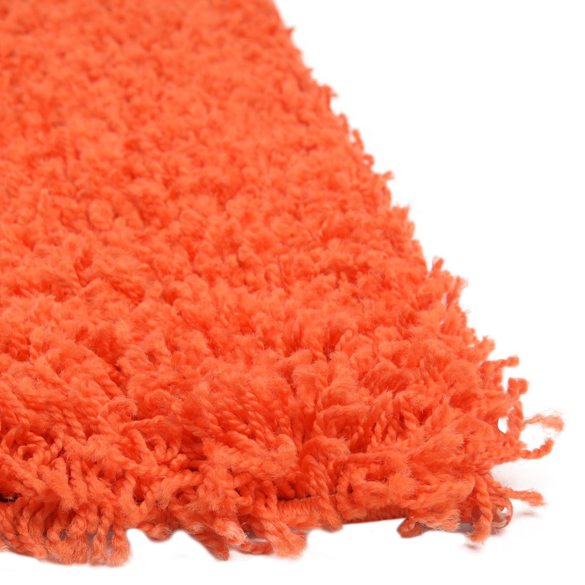 Tiger Orange 4' x 6' Solid Shag Rug | Rugs.com