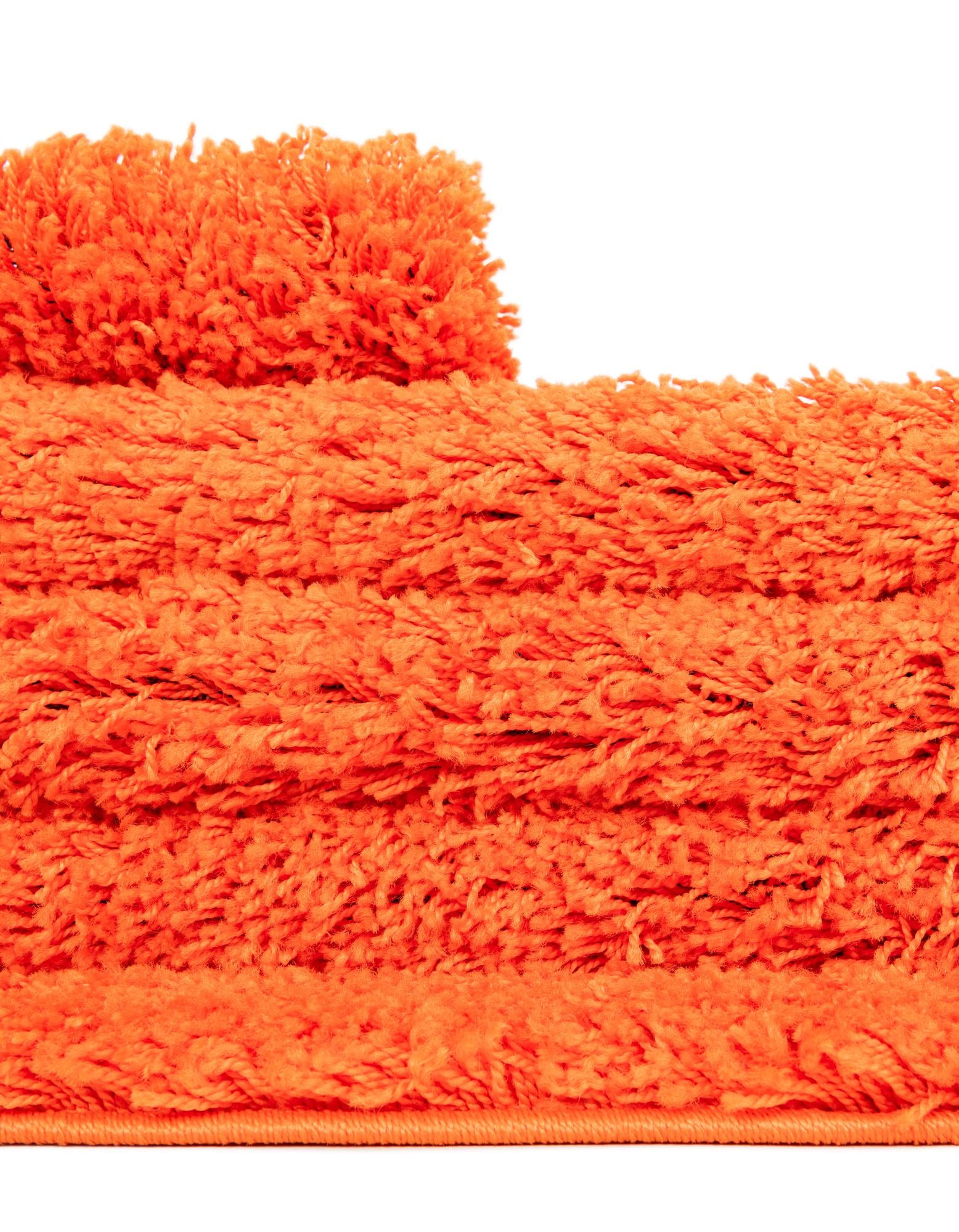 Tiger Orange 7' 10 x 7' 10 Solid Shag Square Rug | Rugs.com