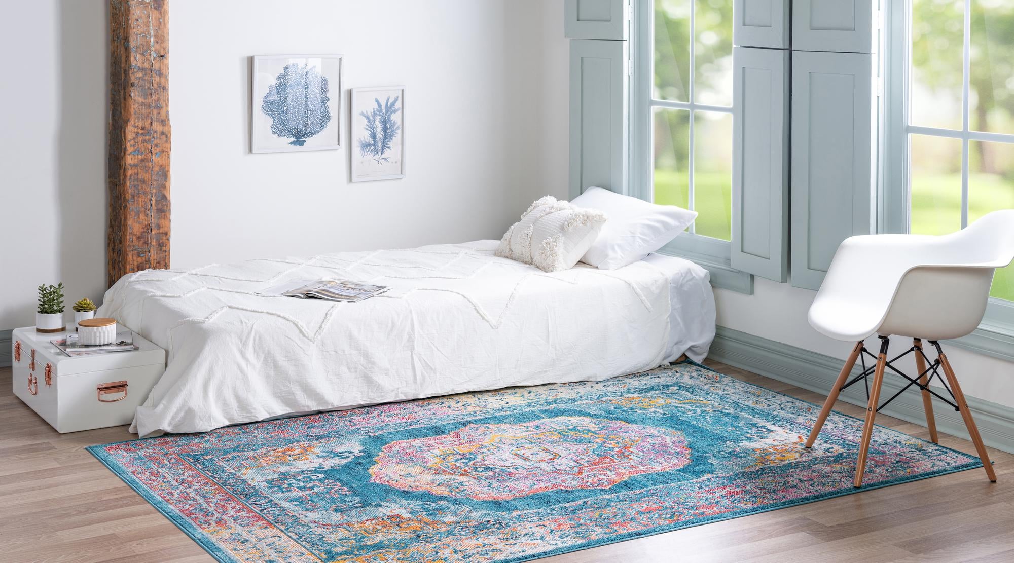 Turquoise 8' x 10' Amulet Rug | Rugs.com