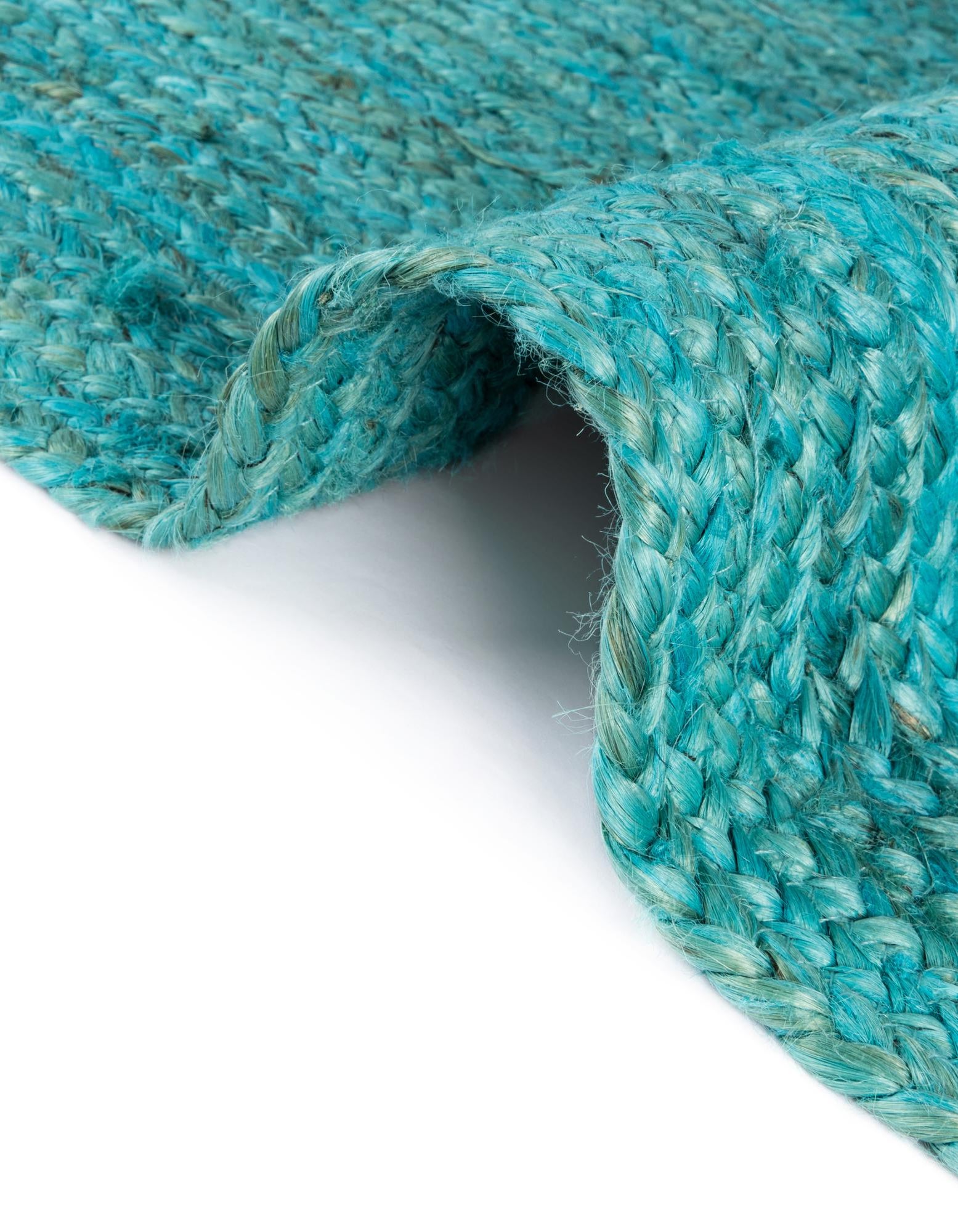 Turquoise 8' x 10' Hand Braided Jute Rug | Rugs.com