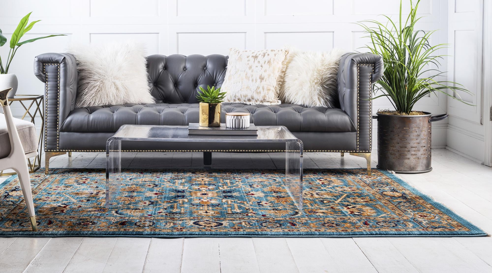 Turquoise 9' x 12' Charlestown Rug | Rugs.com