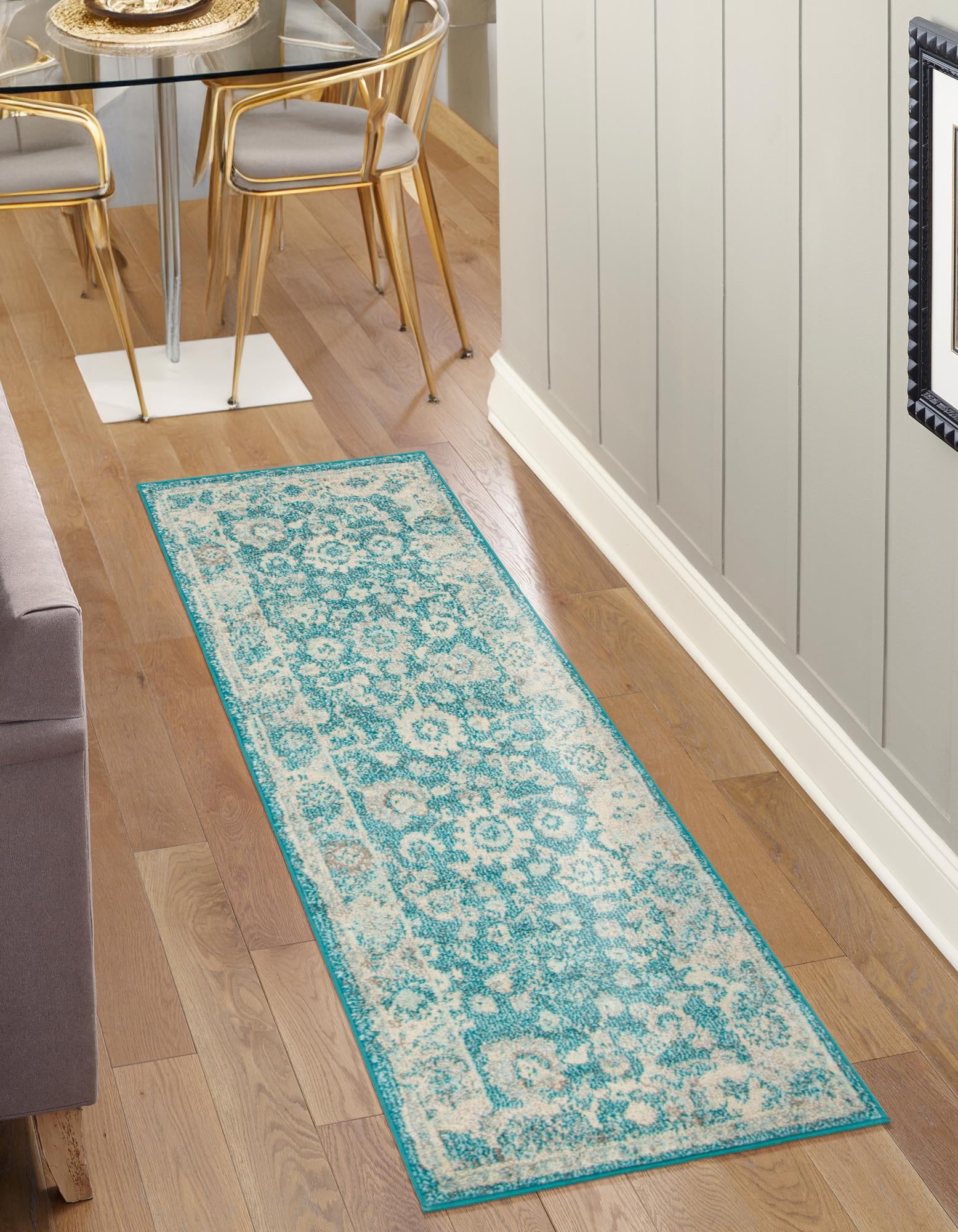 Turquoise 2' 2 x 6' Madeline Runner Rug | Rugs.com