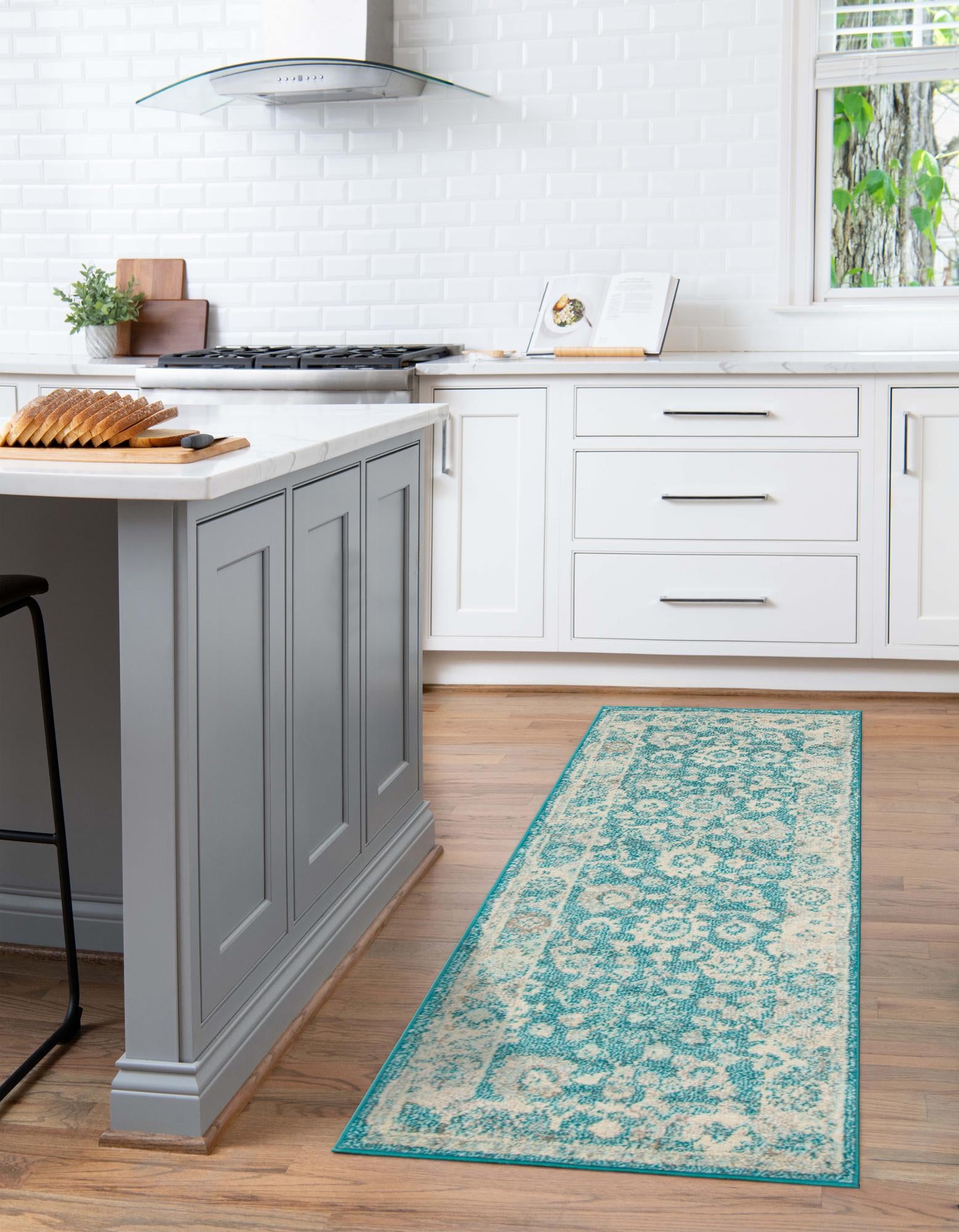 Turquoise 2' 2 x 6' Madeline Runner Rug | Rugs.com