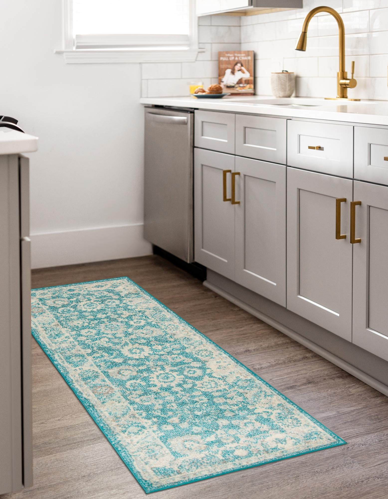 Turquoise 2' 2 x 6' Madeline Runner Rug | Rugs.com