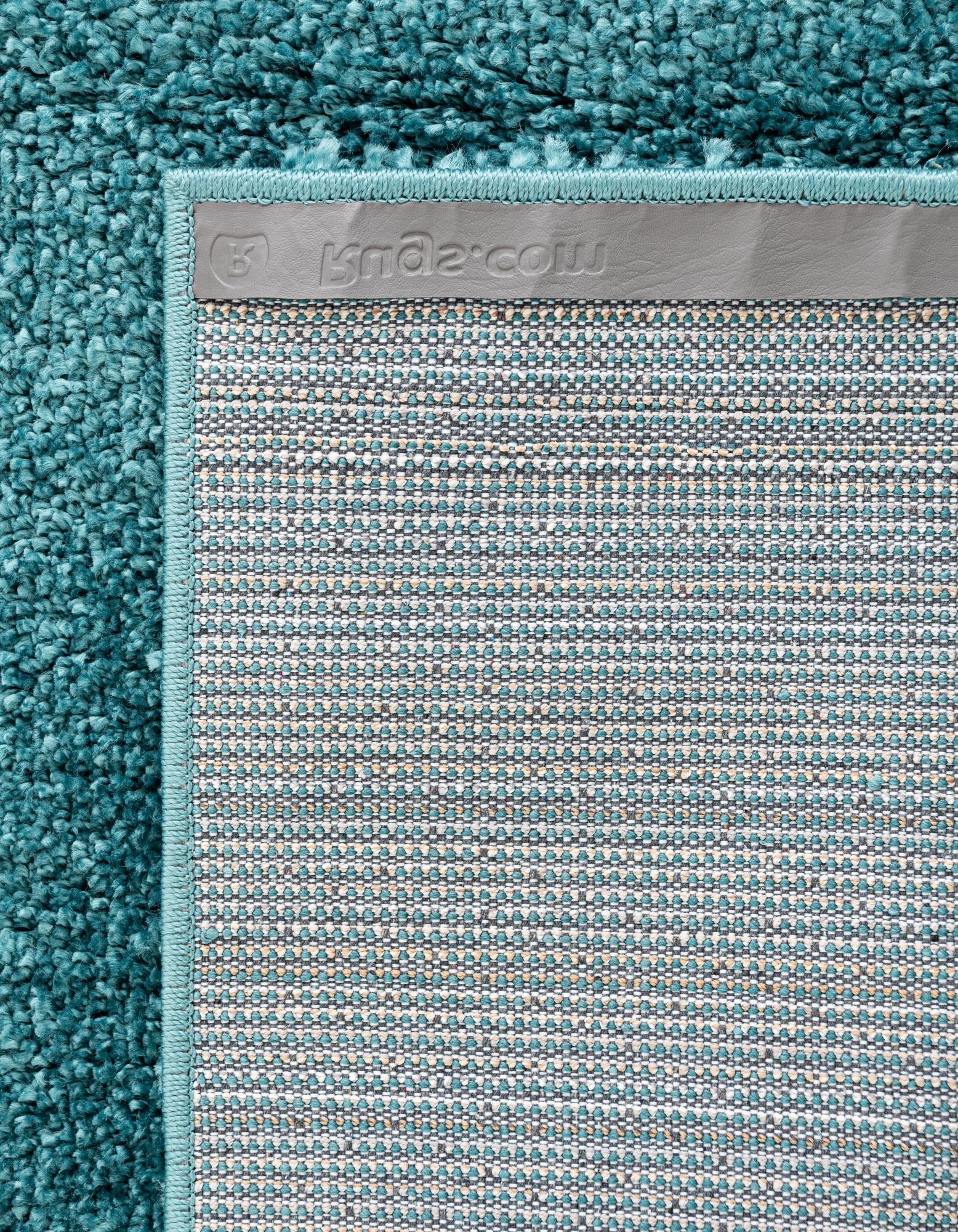 Turquoise 2' 7 x 10' Soft Solid Shag Runner Rug | Rugs.com