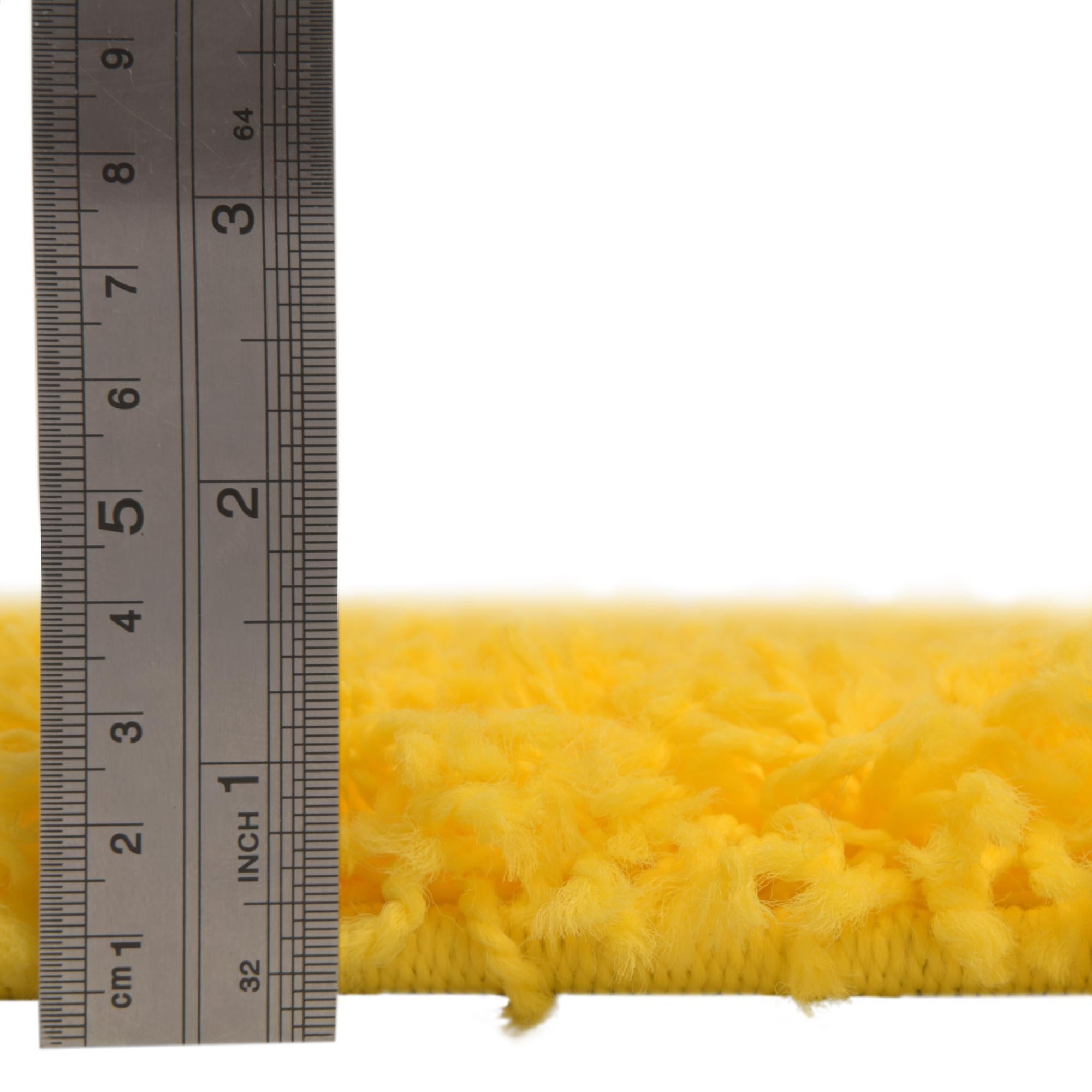 Tuscan Sun Yellow 3' 3 x 5' 3 Solid Shag Rug | Rugs.com