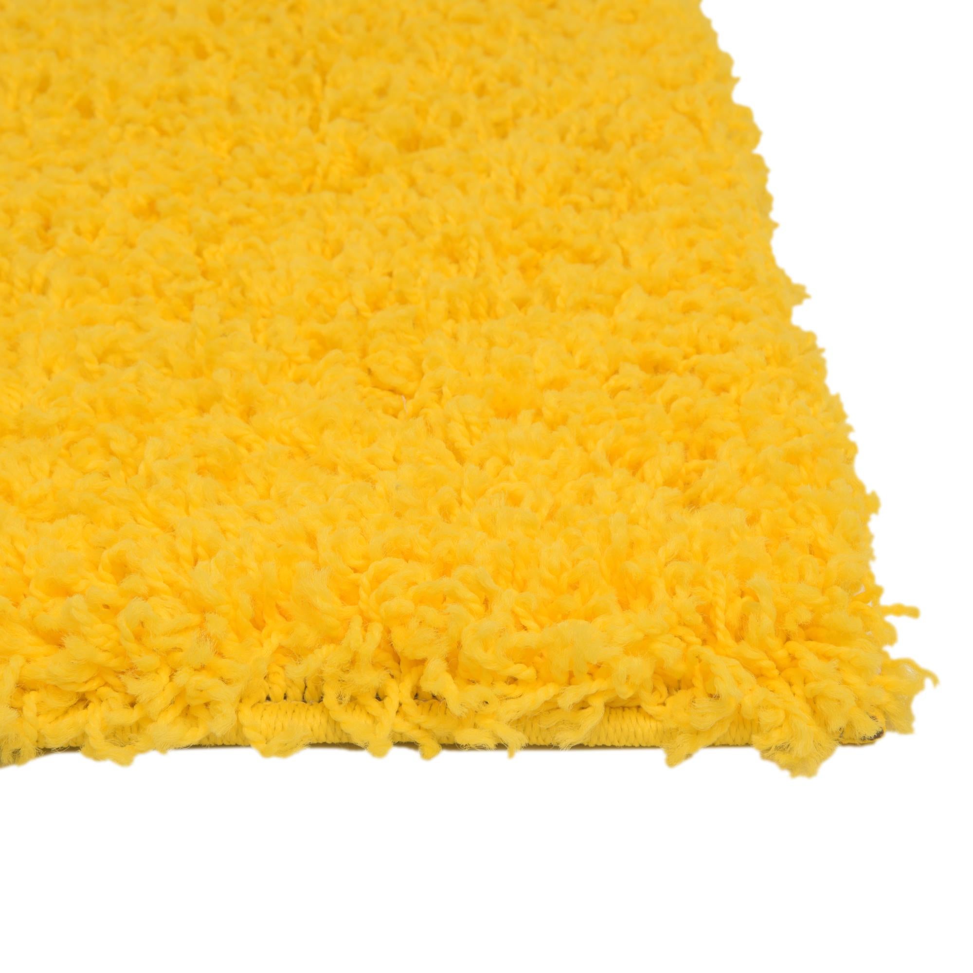 Tuscan Sun Yellow 5' x 8' Solid Shag Rug | Rugs.com