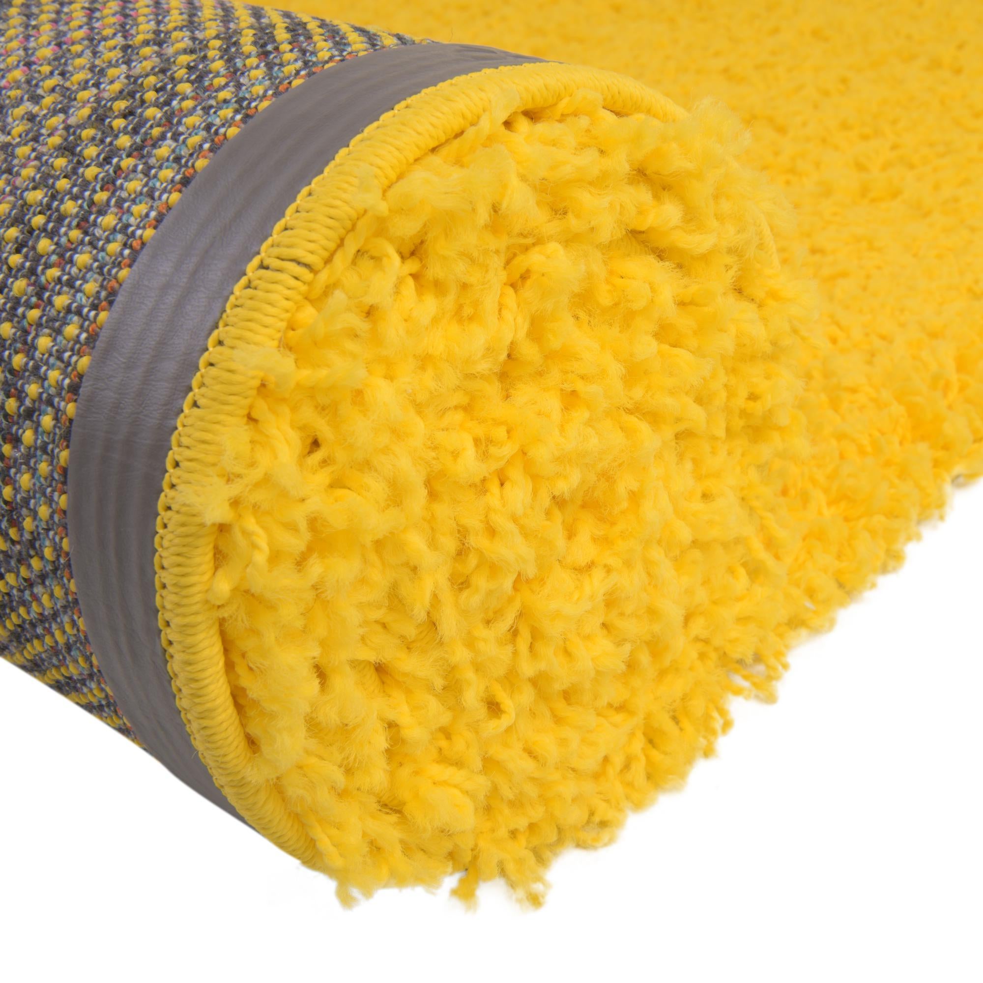 Tuscan Sun Yellow 5' x 8' Solid Shag Rug | Rugs.com