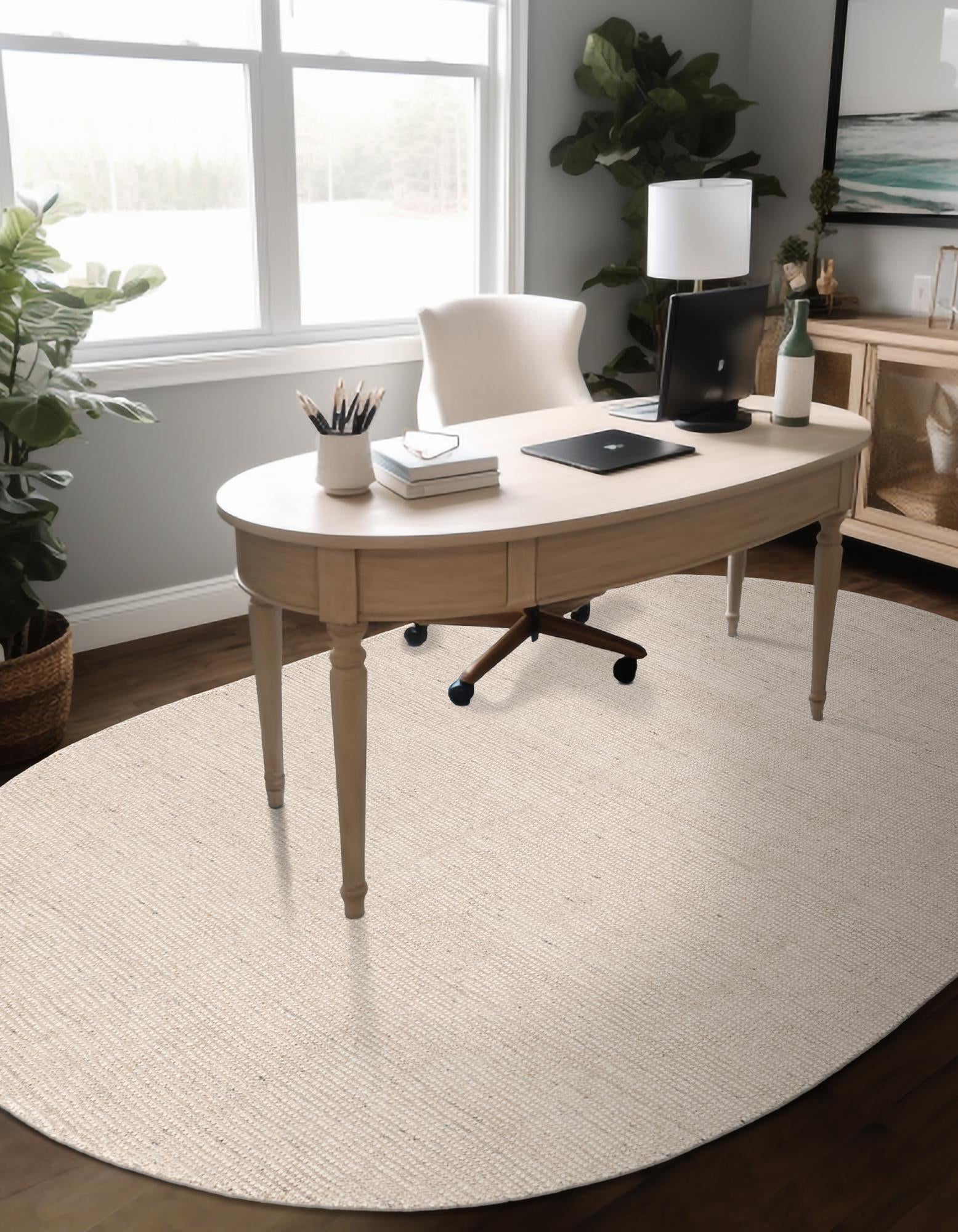 Vanilla Bean 6' 1 x 9' Hand Woven Jill Zarin English Manor Wool Oval ...