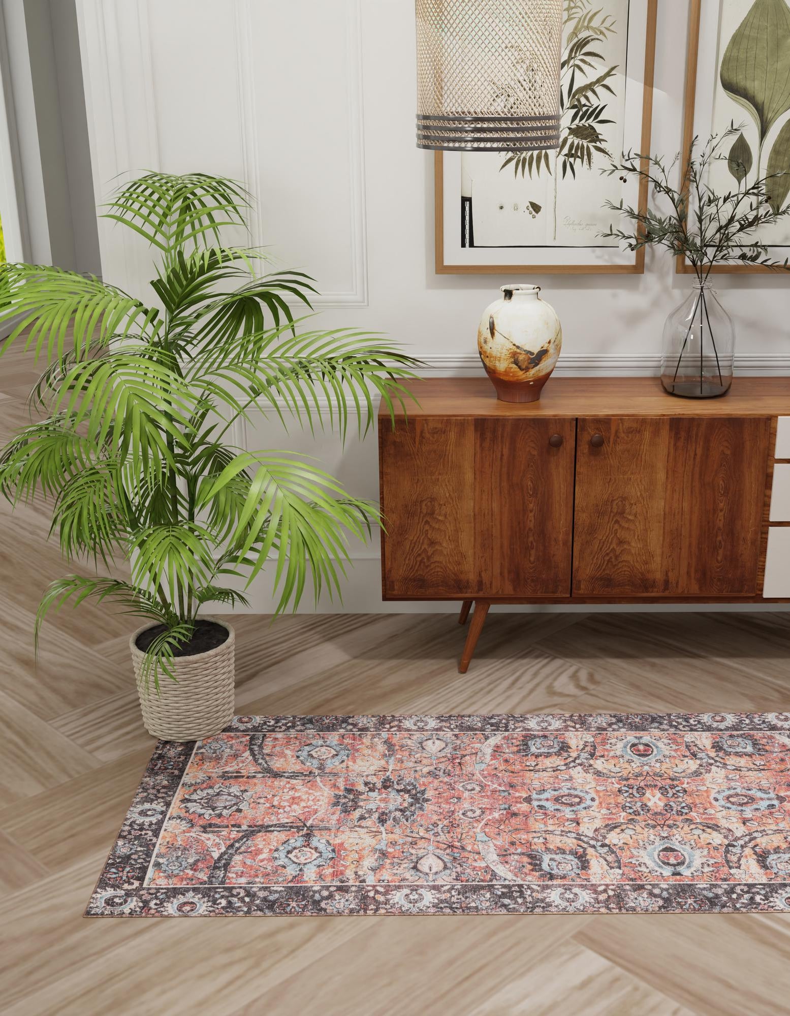 Vintage Rust Red 2' x 8' Timeless Runner Rug | Rugs.com