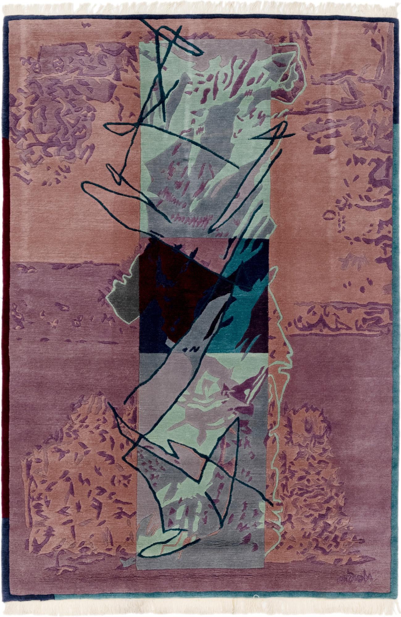 Violet 6' 8 x 9' 10 Hand Knotted Nepal Wool Rug | Rugs.com