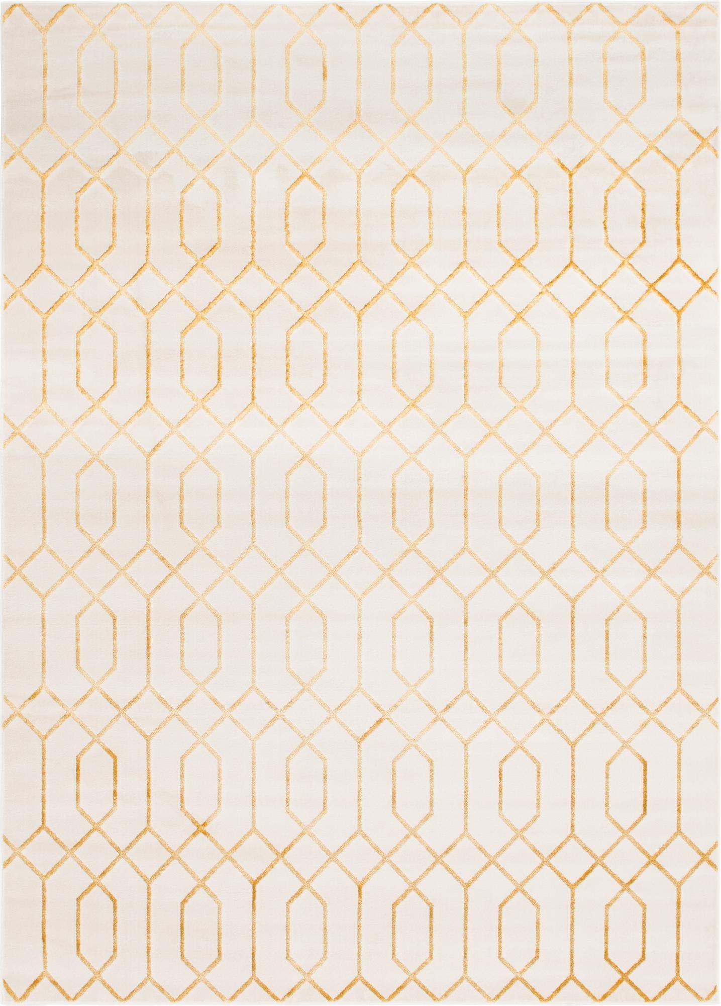 White Gold 9' x 12' Marilyn Monroe™ Glam Trellis Rug | Rugs.com