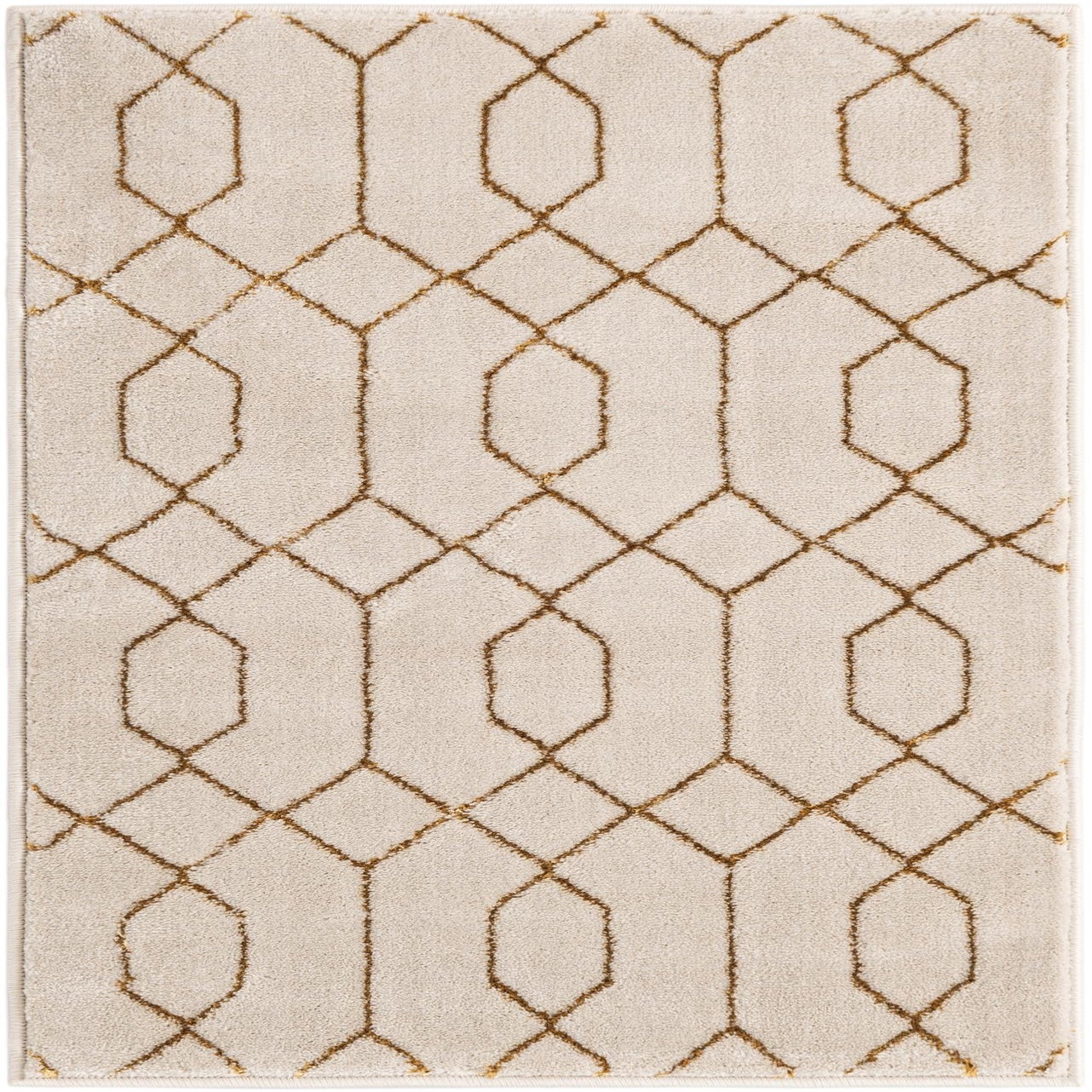 White Gold 2' x 3' Marilyn Monroe™ Glam Trellis Rug | Rugs.com