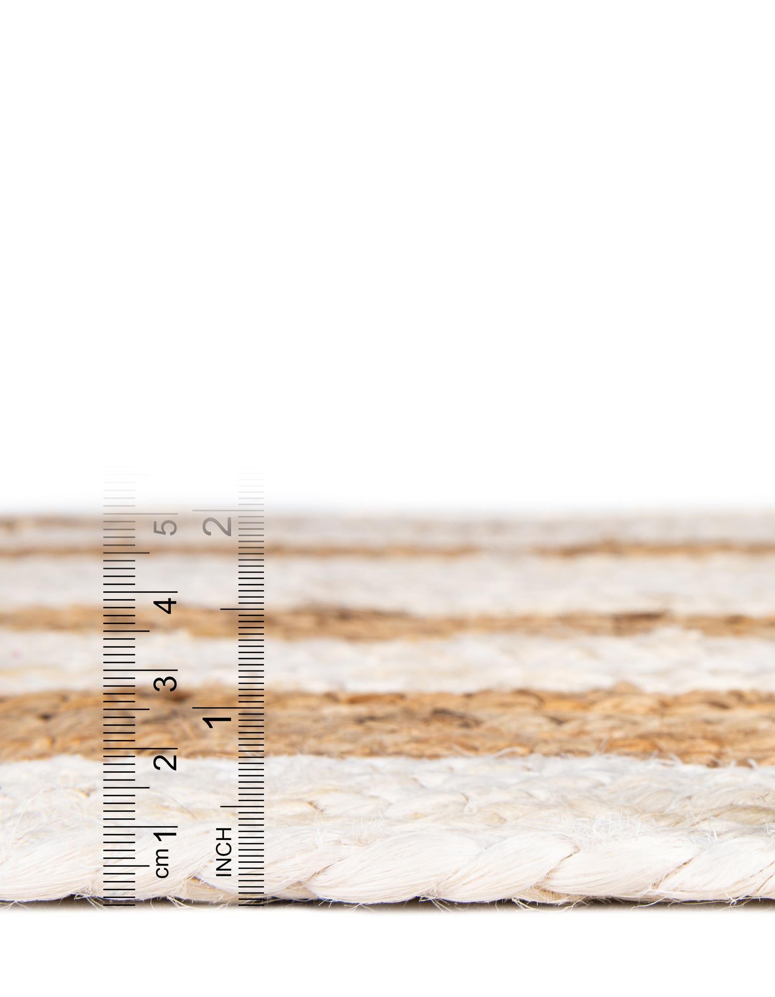 White Natural 10' x 10' Hand Braided Jute Square Rug | Rugs.com