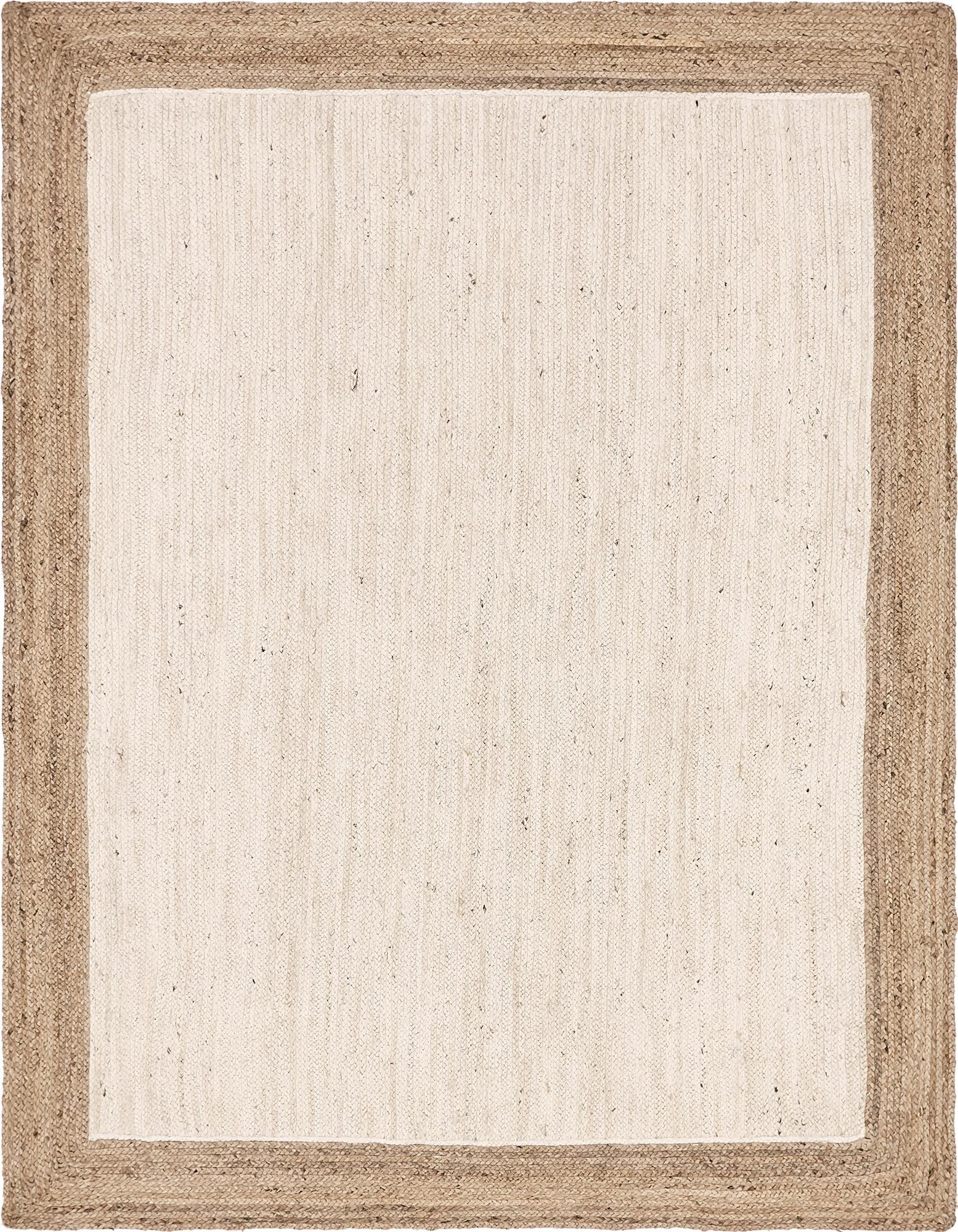 White 8' x 10' Hand Braided Jute Rug | Rugs.com
