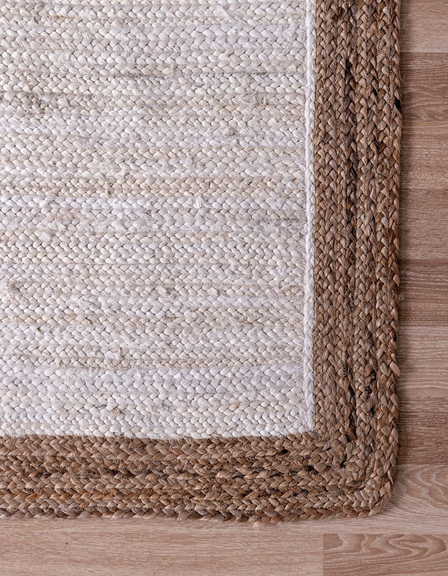 White 8' x 10' Hand Braided Jute Rug | Rugs.com