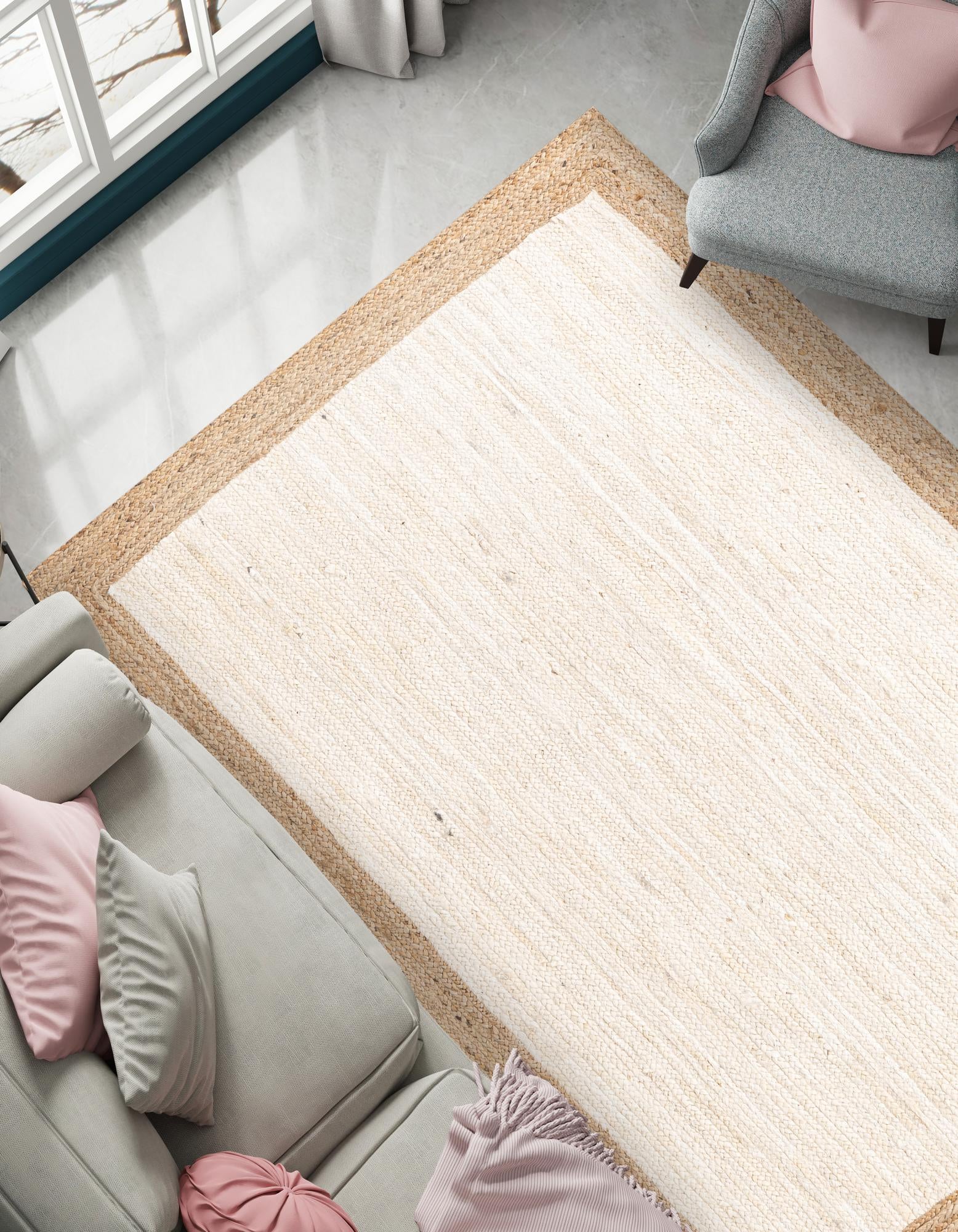 White 9' x 12' 2 Hand Braided Jute Rug | Rugs.com