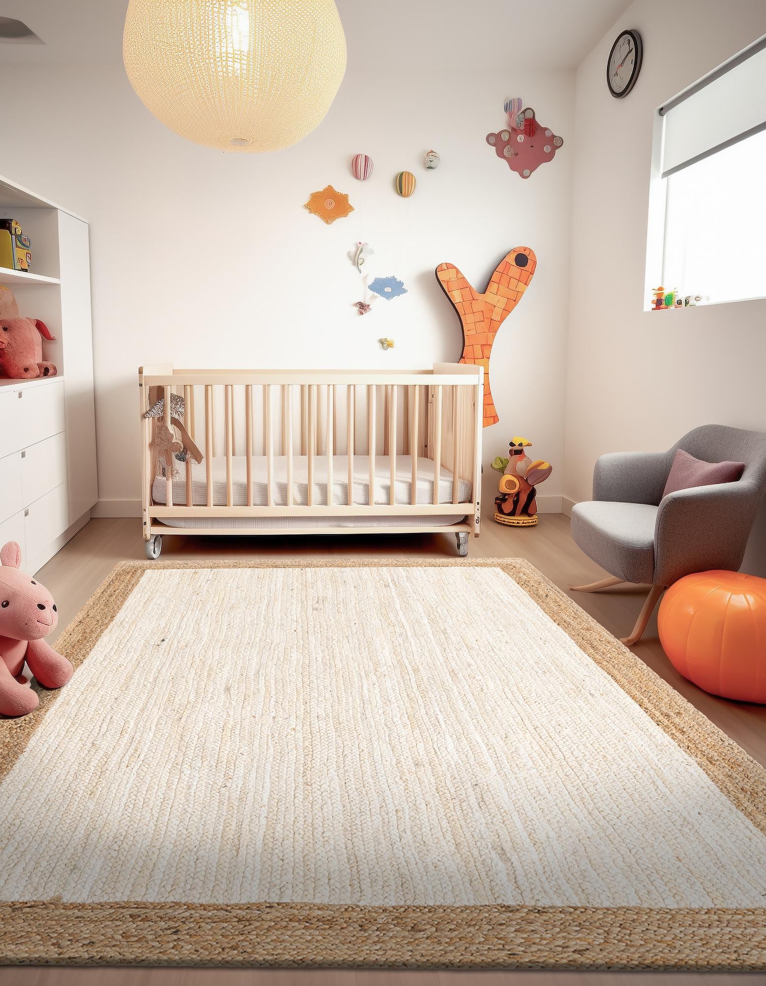 White 8' x 10' Hand Braided Jute Rug | Rugs.com