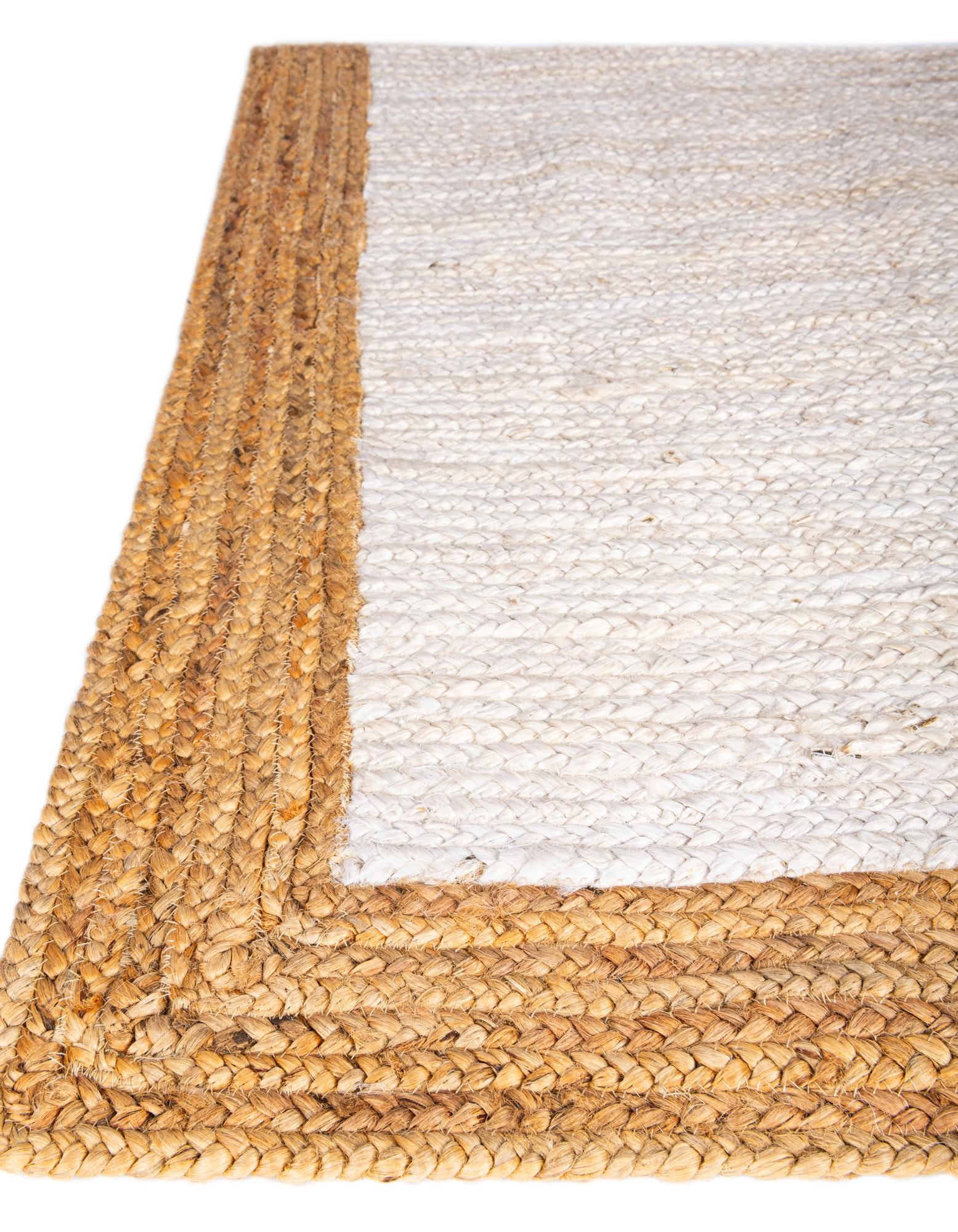 White 8' x 10' Hand Braided Jute Rug | Rugs.com