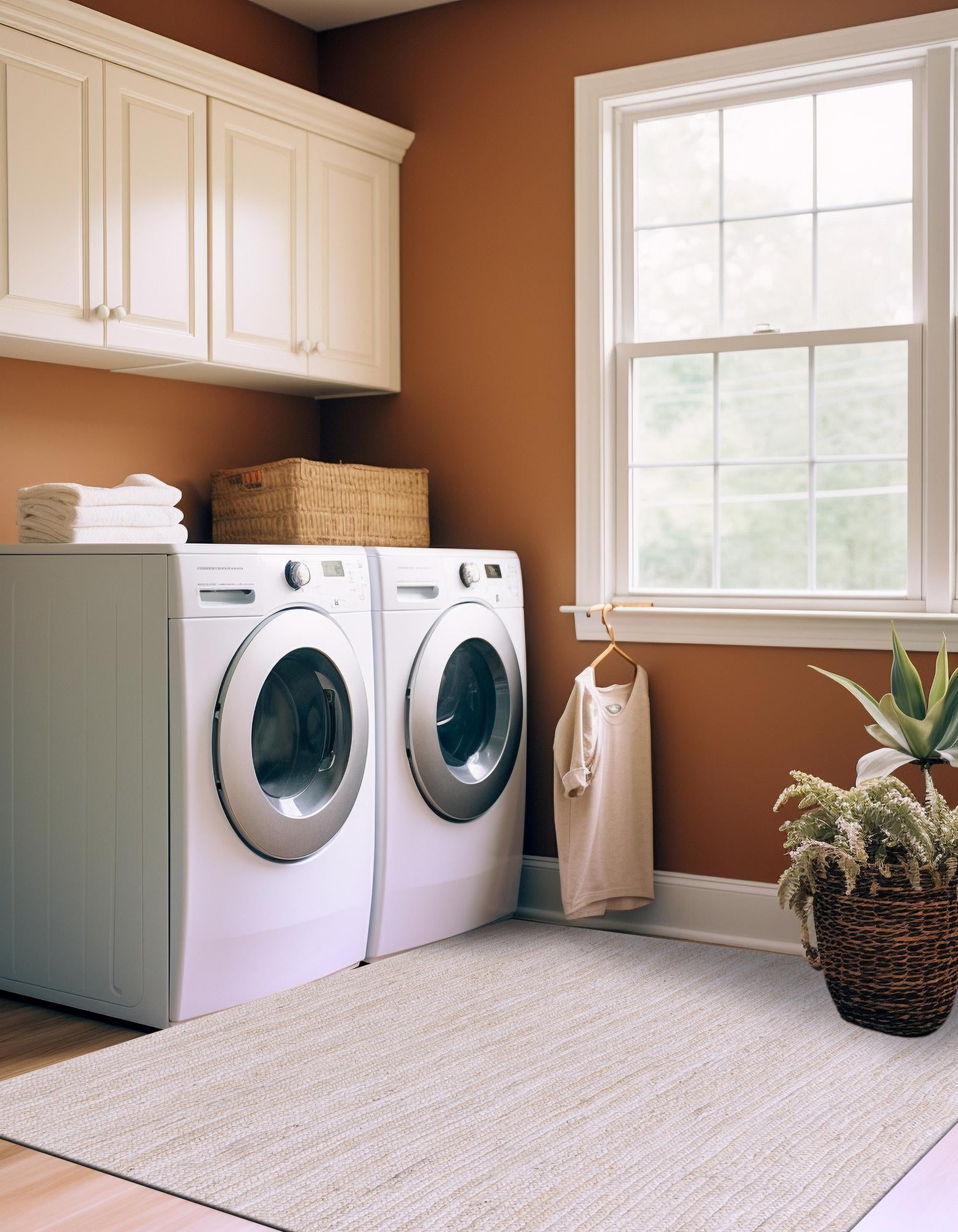 White 9' x 12' Hand Braided Jute Rug | Rugs.com