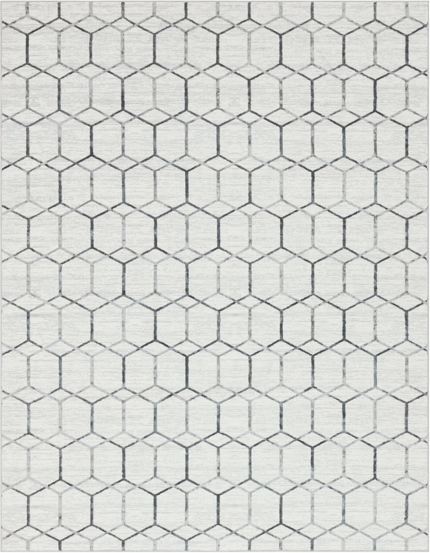 White 9' x 12' 2 Lattice Trellis Rug | Rugs.com