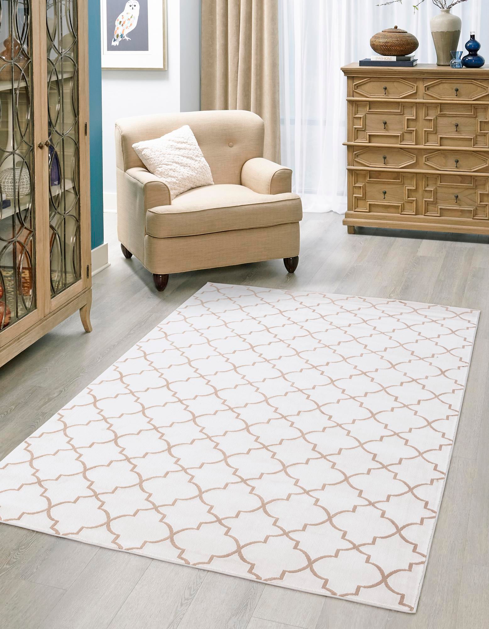 White Jill Zarin 7' 10 x 10' Uptown Lincoln Center Rug | Rugs.com