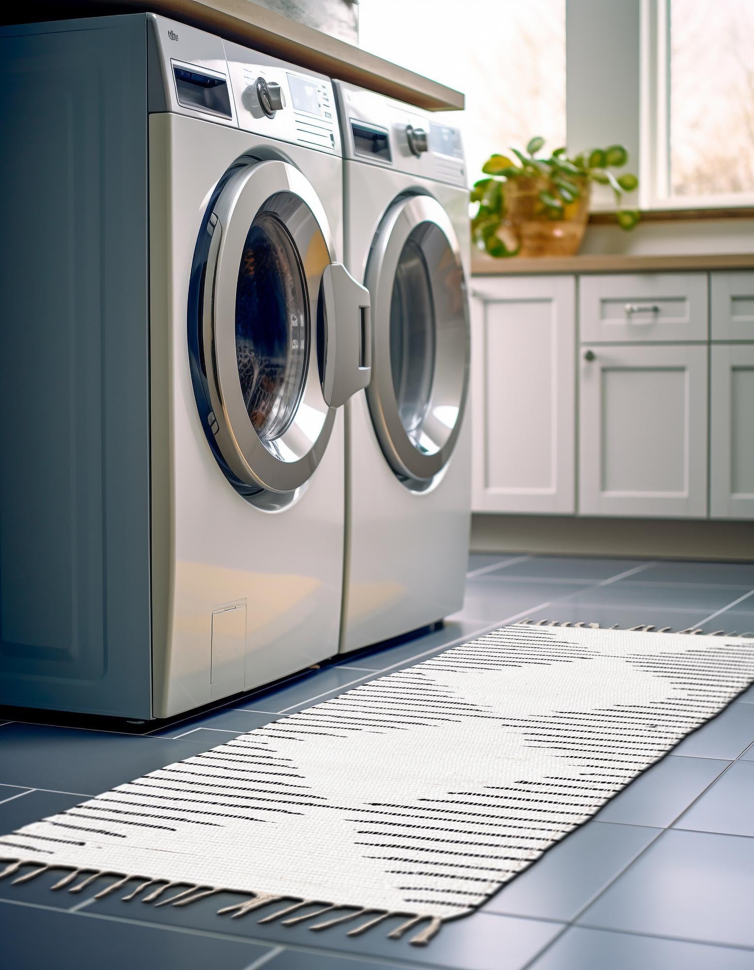 White 2' 2 x 6' 1 Hand Woven Chindi Cotton Runner Rug | Rugs.com