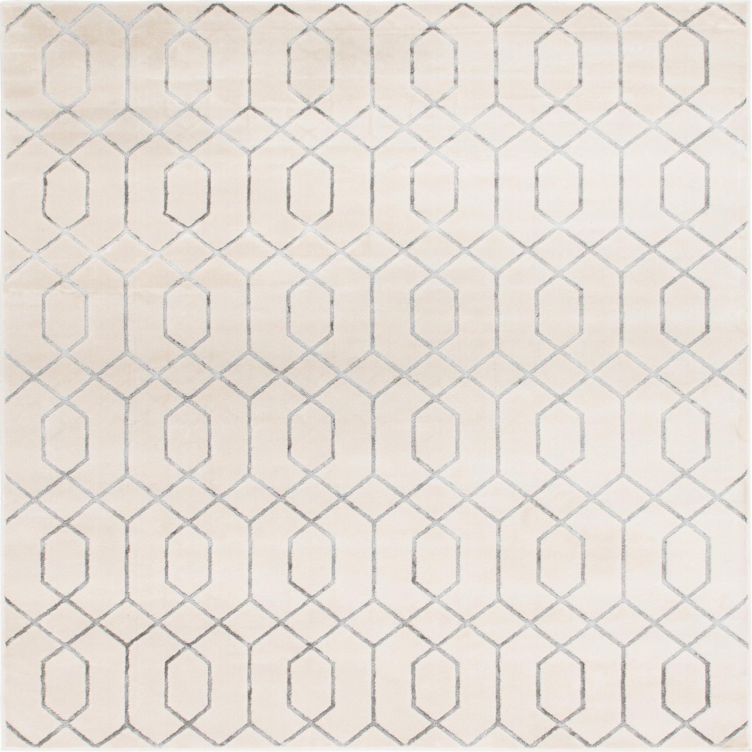 White Silver 8' x 10' Marilyn Monroe™ Glam Trellis Rug | Rugs.com