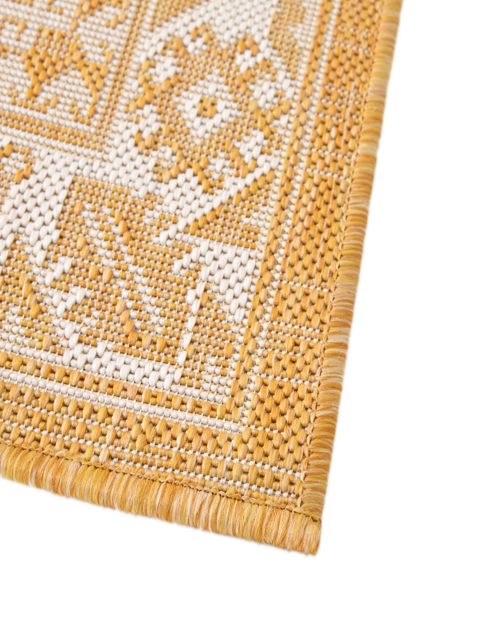 Yellow 7' 10 x 7' 10 Aztec Indoor / Outdoor Octagon Rug | Rugs.com