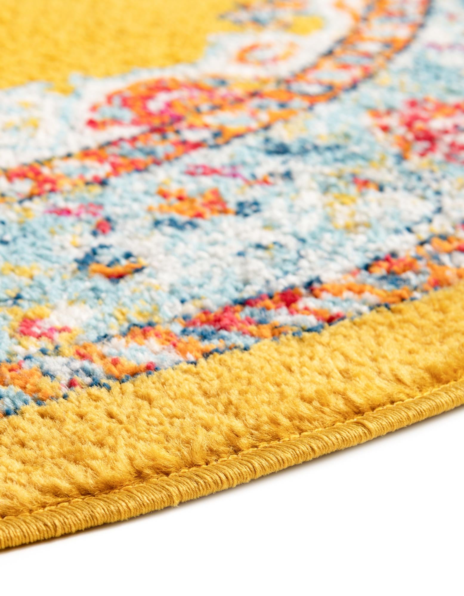Yellow 4' x 6' Parker Oval Rug | Rugs.com