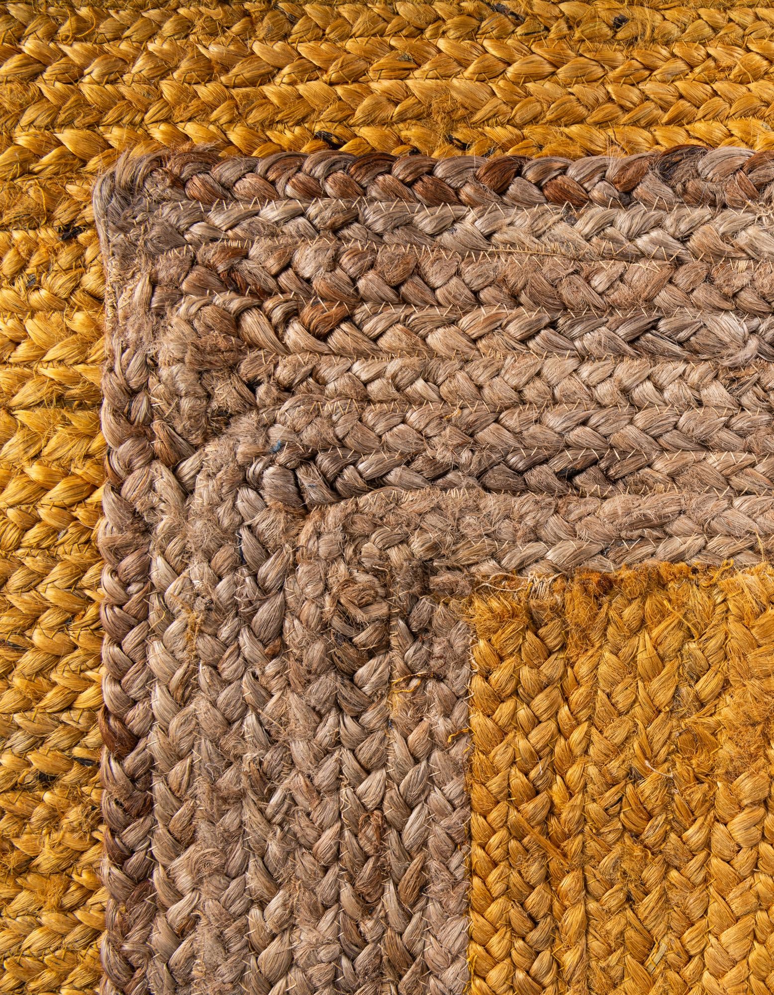 Yellow 9' x 12' 2 Hand Braided Jute Rug | Rugs.com