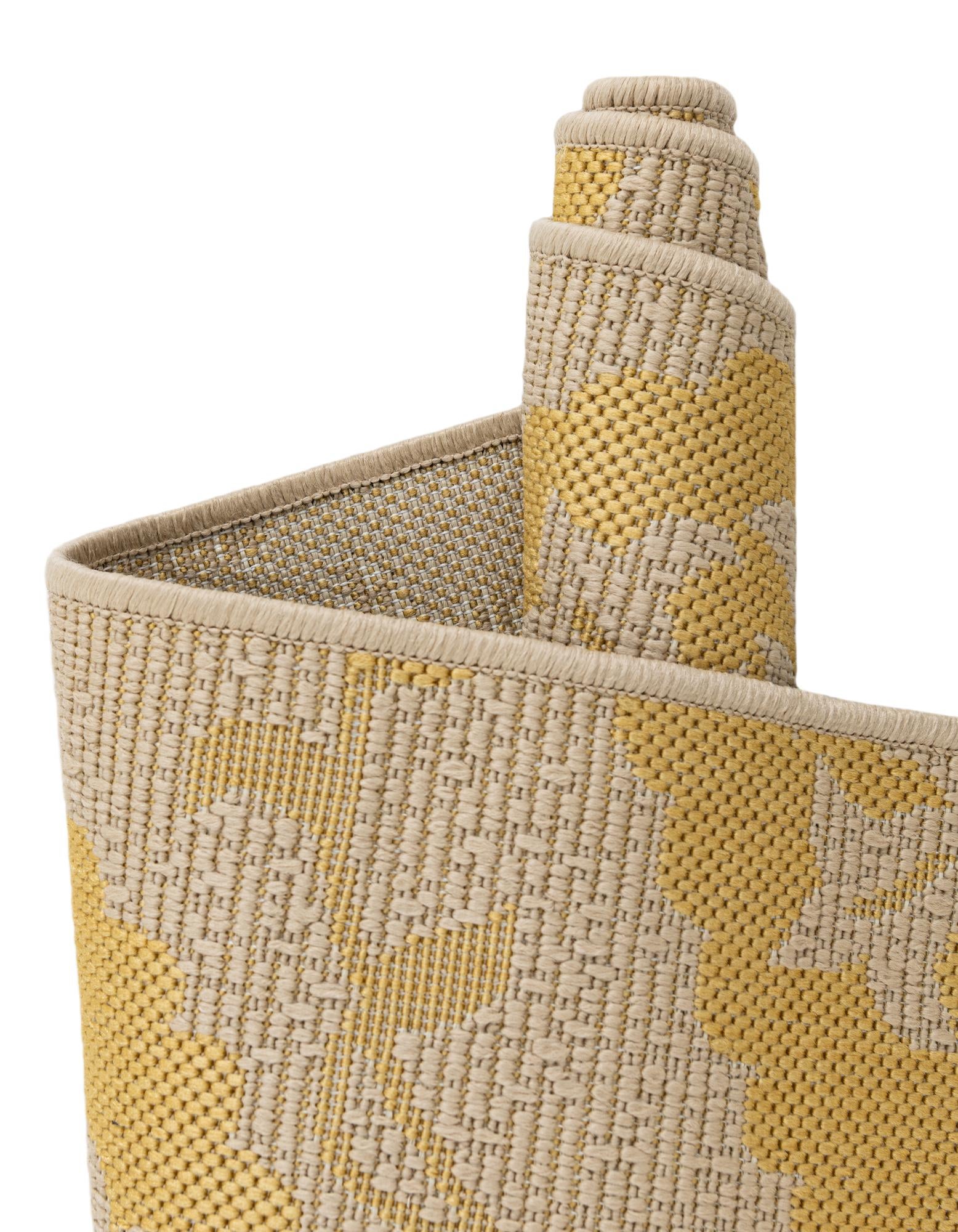 Yellow 2' 2 x 3' Botanical Indoor / Outdoor Rug | Rugs.com